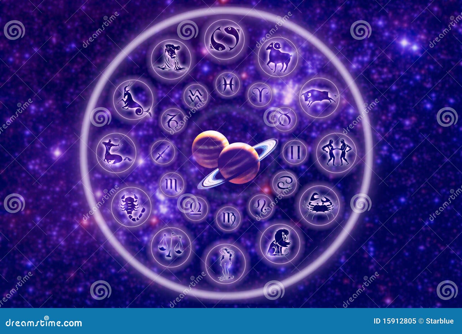 Zodiac with planets stock illustration. Illustration of astrology ...