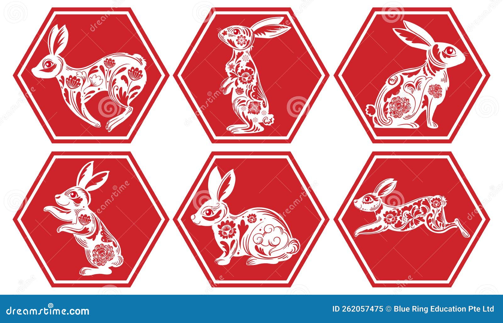 Zodiac Rabbit Chinese Isolated Stock Vector - Illustration of banner ...