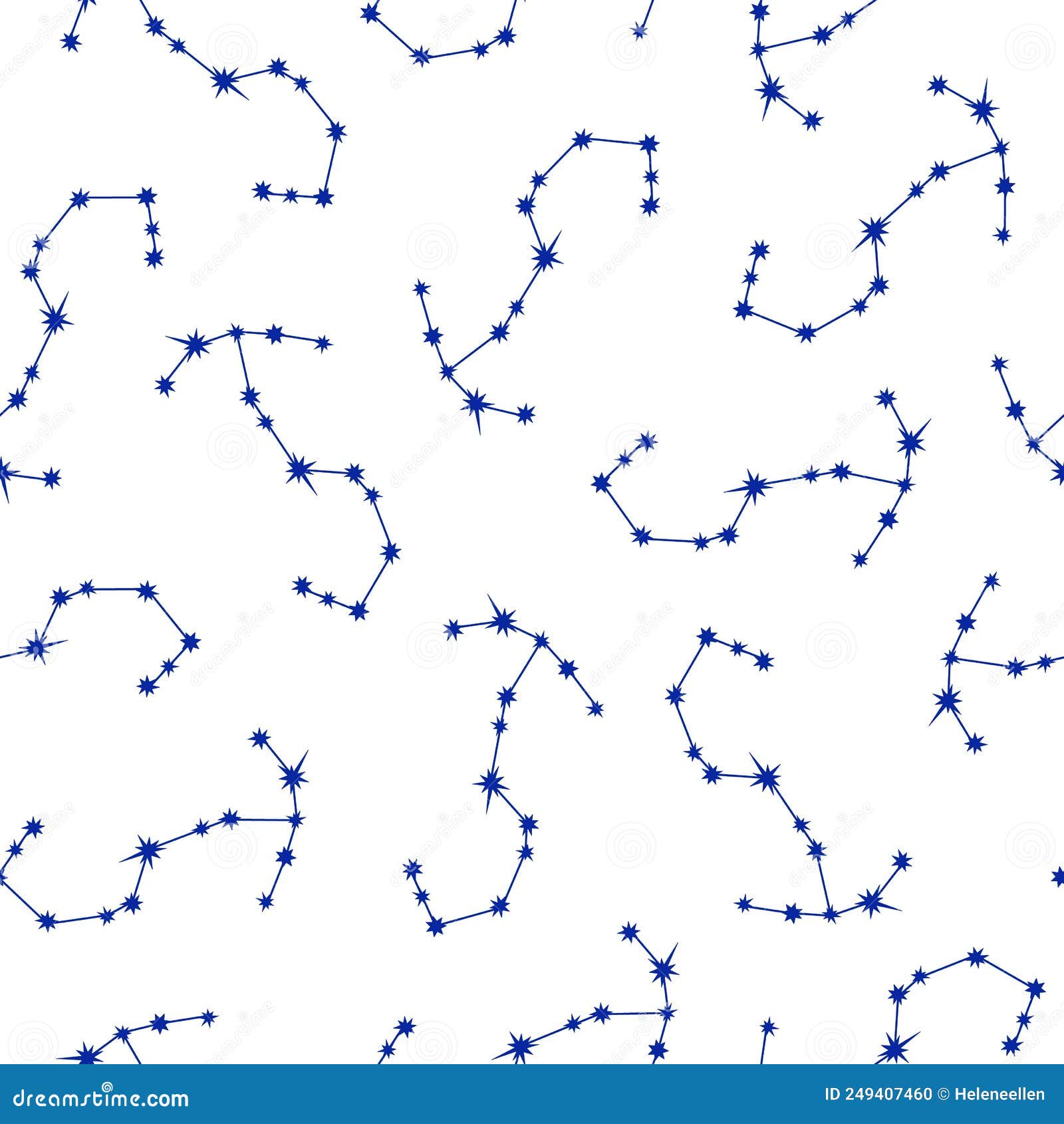 Zodiac Scorpio Constellation Seamless Pattern Simple Vector ...