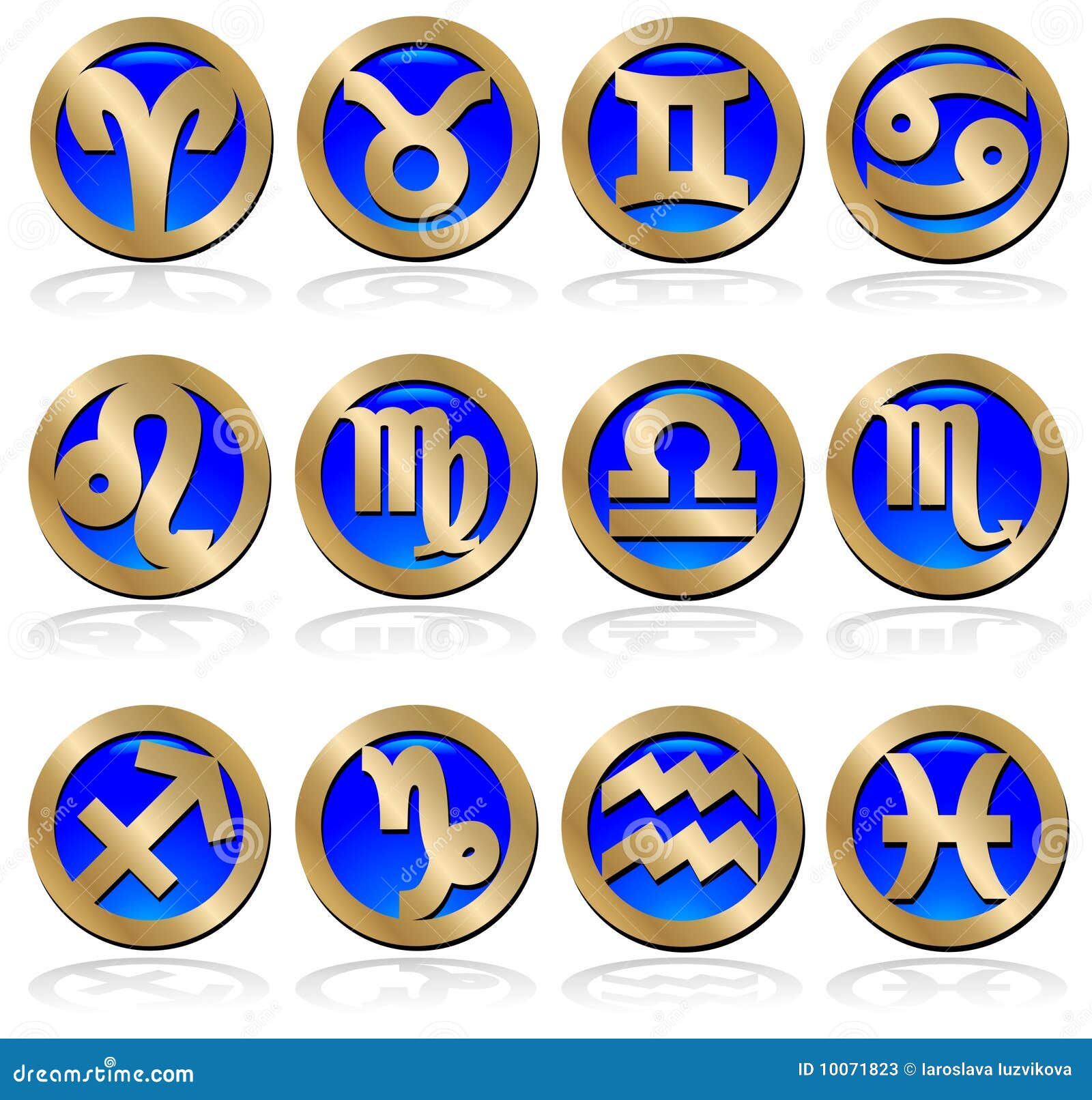 Zodiac set stock vector. Illustration of decorative, bright - 10071823