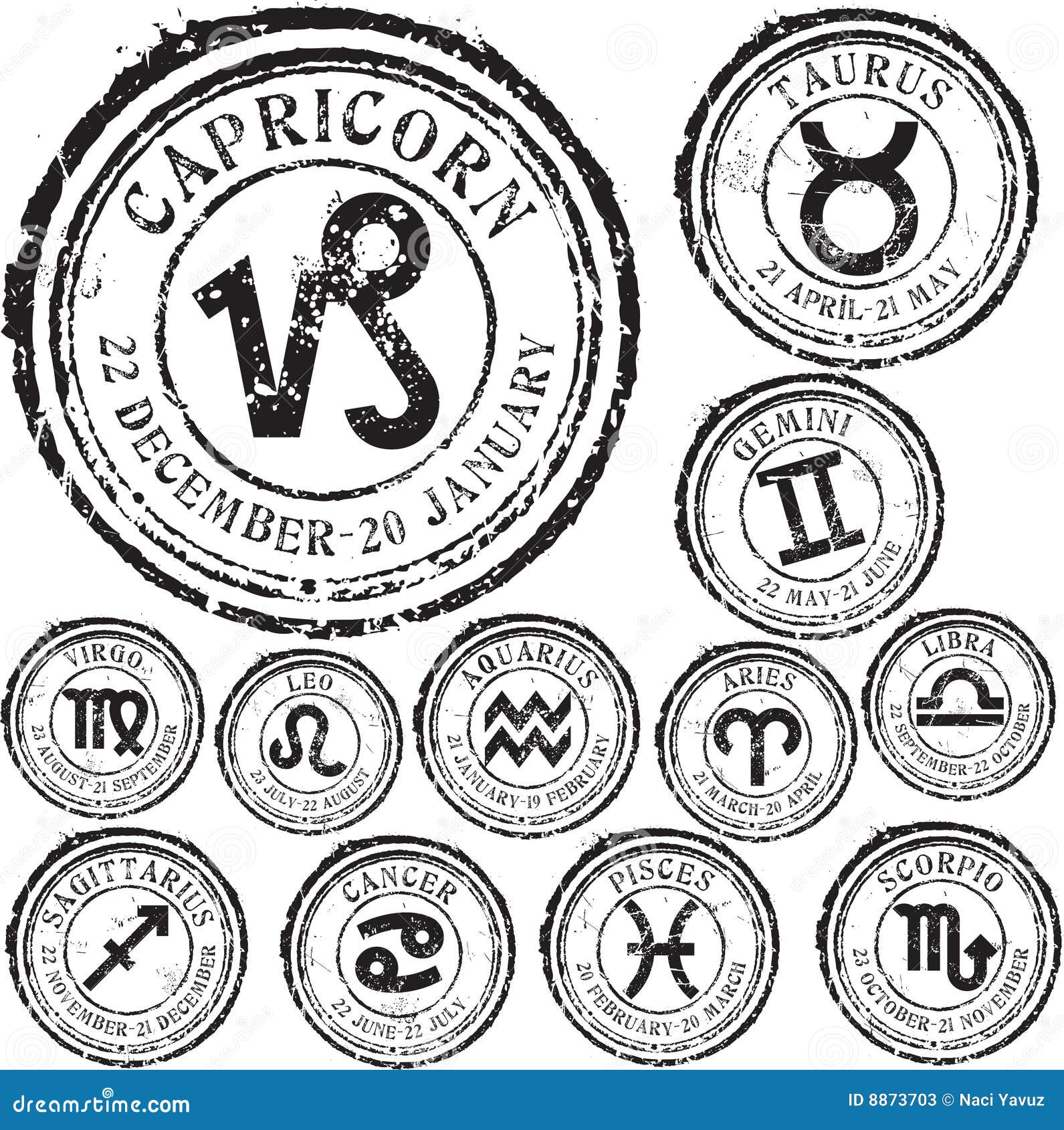 Zodiac set stock illustration. Illustration of month, astrological ...