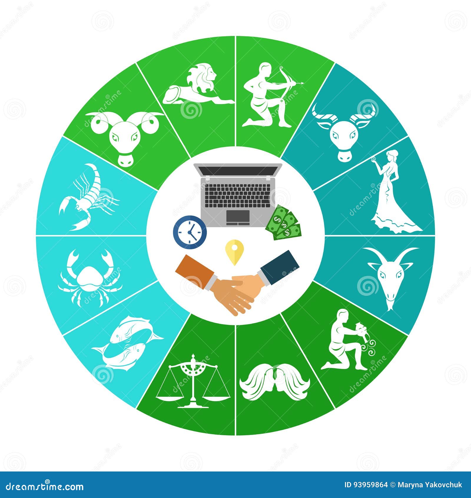 The zodiac set stock vector. Illustration of scorpio - 93959864