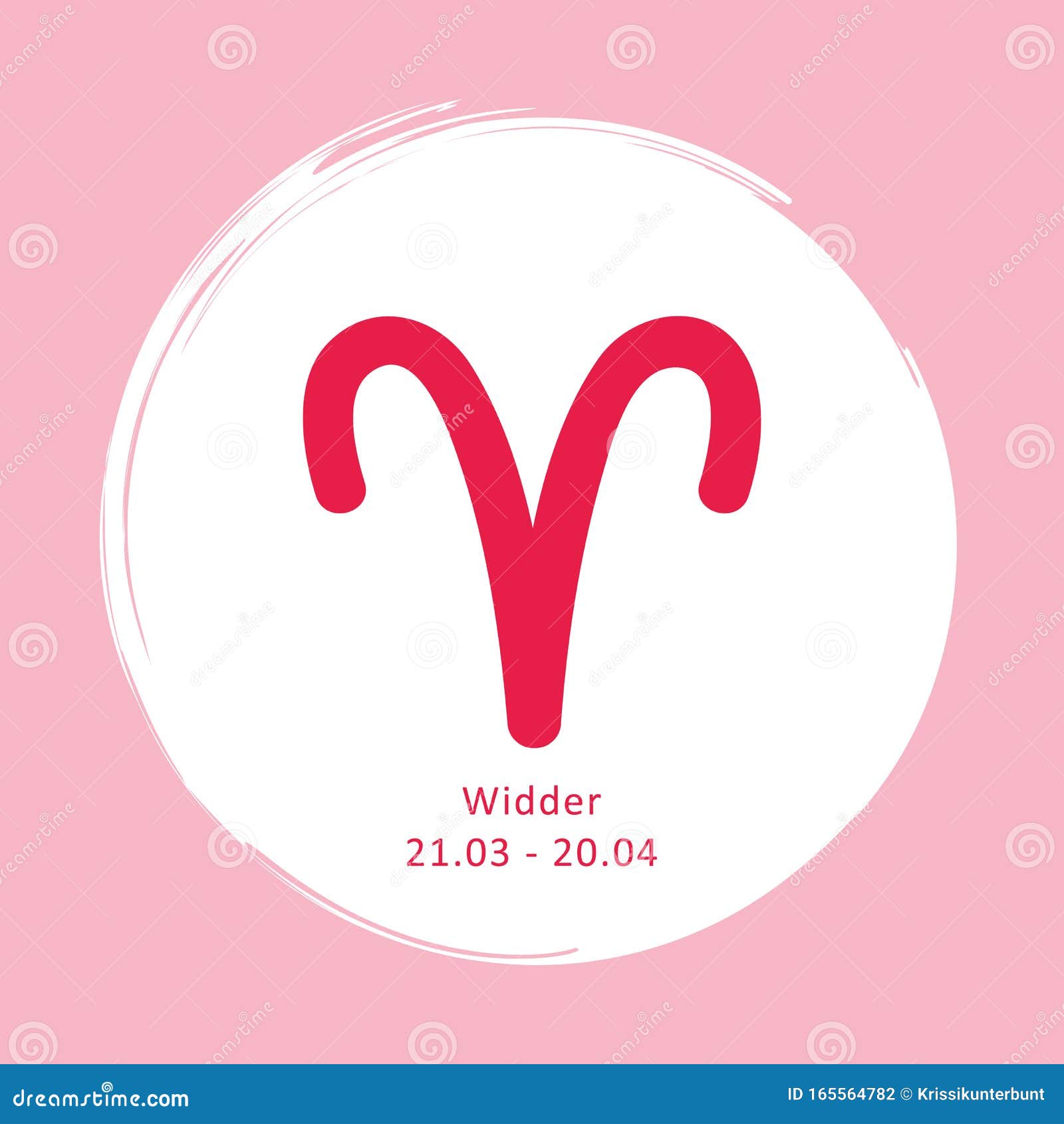 Zodiac Sign Aries Horoscope with Description and Date Stock Vector ...