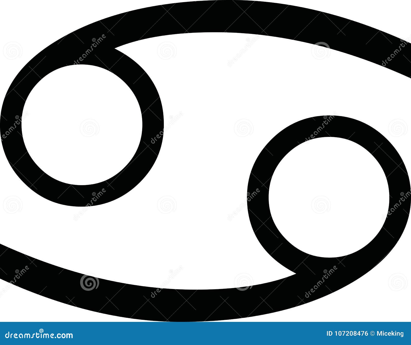 Zodiac Sign Cancer Stock Vector Illustration Of Symbol 107208476