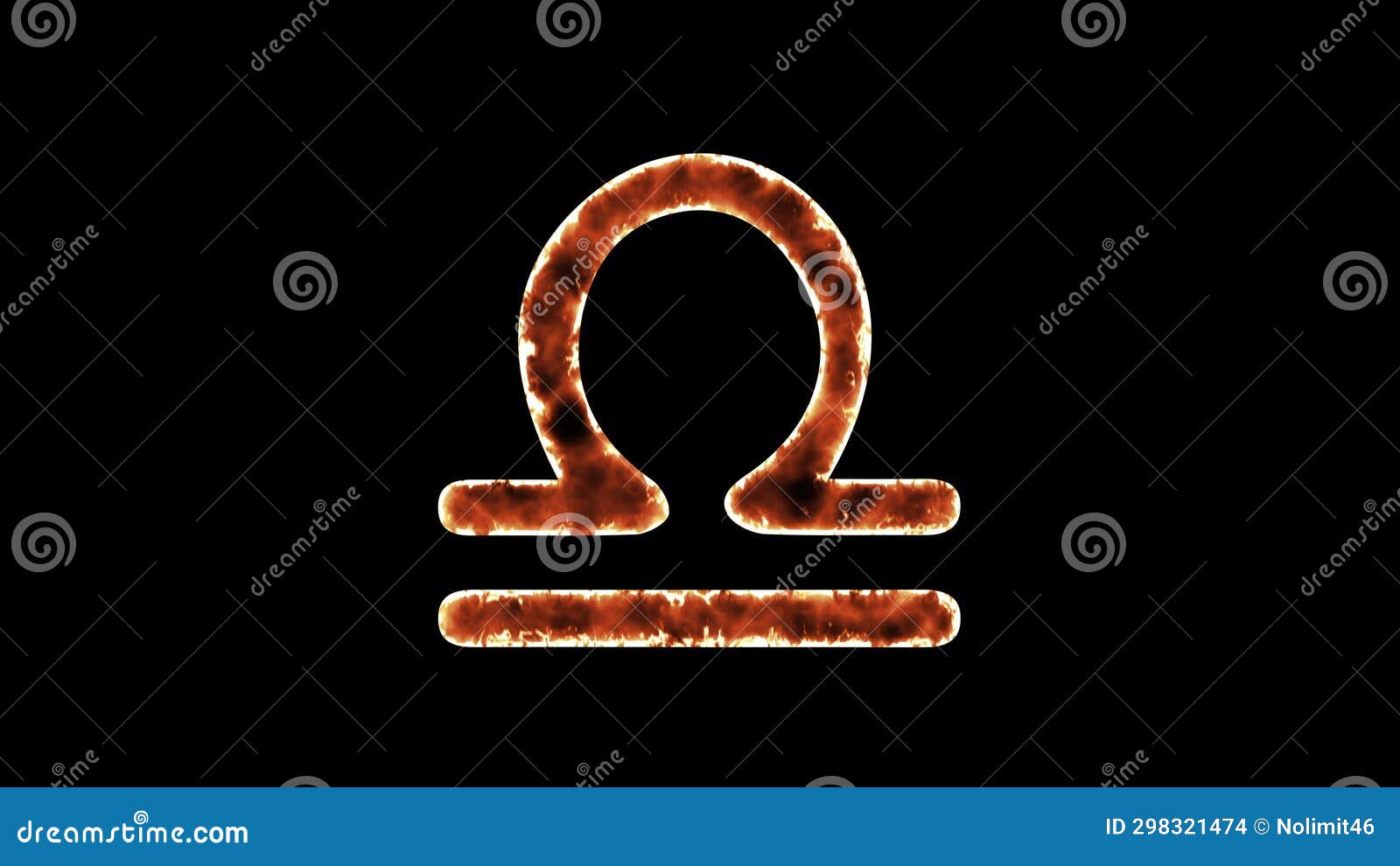 Zodiac sign on fire stock illustration. Illustration of zodiac - 298321474