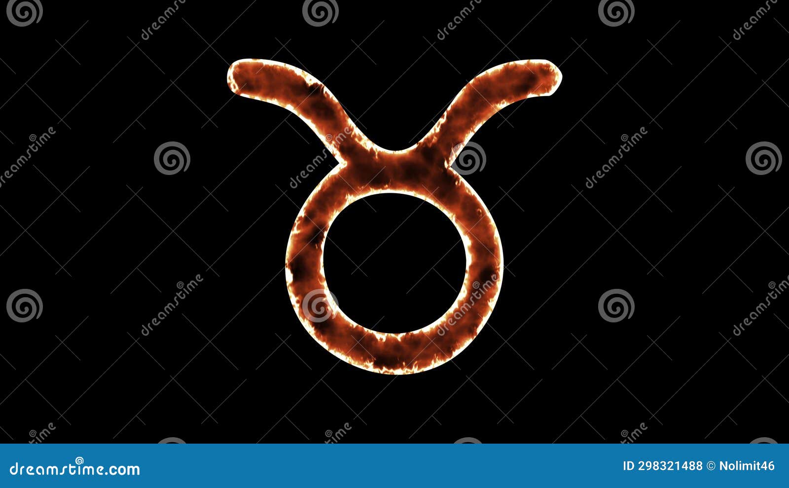 Zodiac sign on fire stock illustration. Illustration of symbol - 298321488
