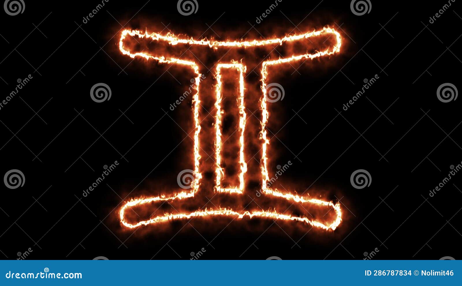 Zodiac sign on fire stock footage. Video of fire, mystic - 286787834