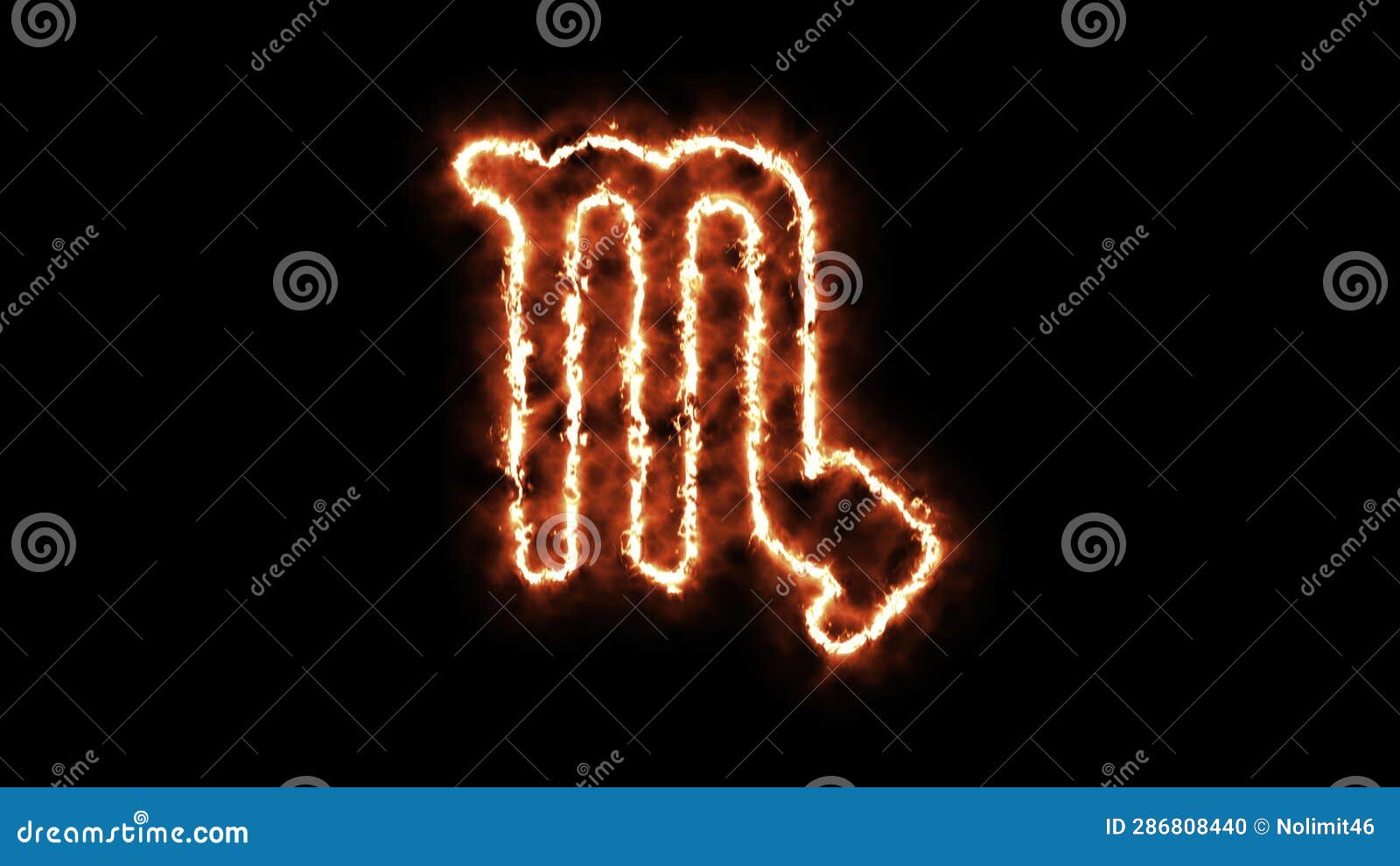 Zodiac sign on fire stock illustration. Illustration of libra - 286808440