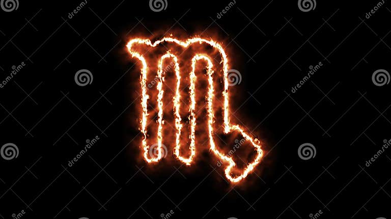 Zodiac sign on fire stock illustration. Illustration of libra - 286808440