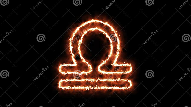 Zodiac sign on fire stock illustration. Illustration of concept - 286808560