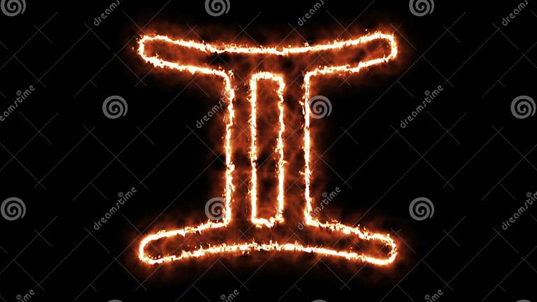 Zodiac sign on fire stock illustration. Illustration of black - 286808582