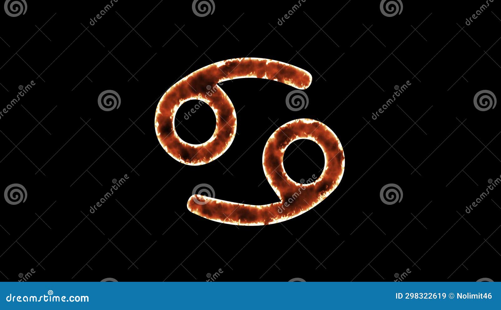 Zodiac sign on fire stock video. Video of cancer, prediction - 298322619