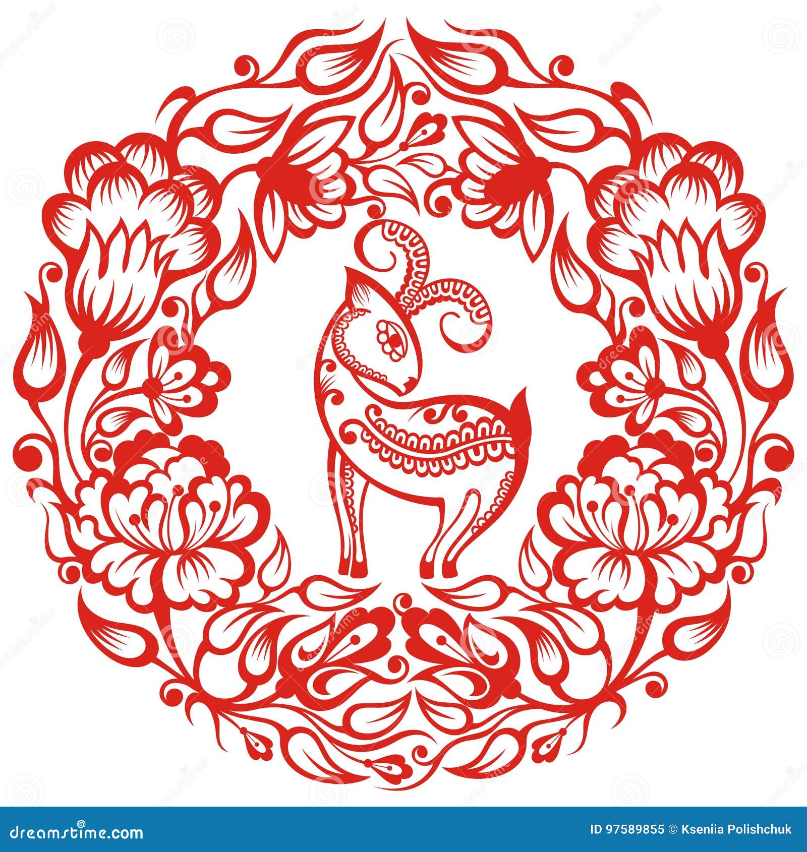 Zodiac Sign Goat stock vector. Illustration of astrology - 97589855