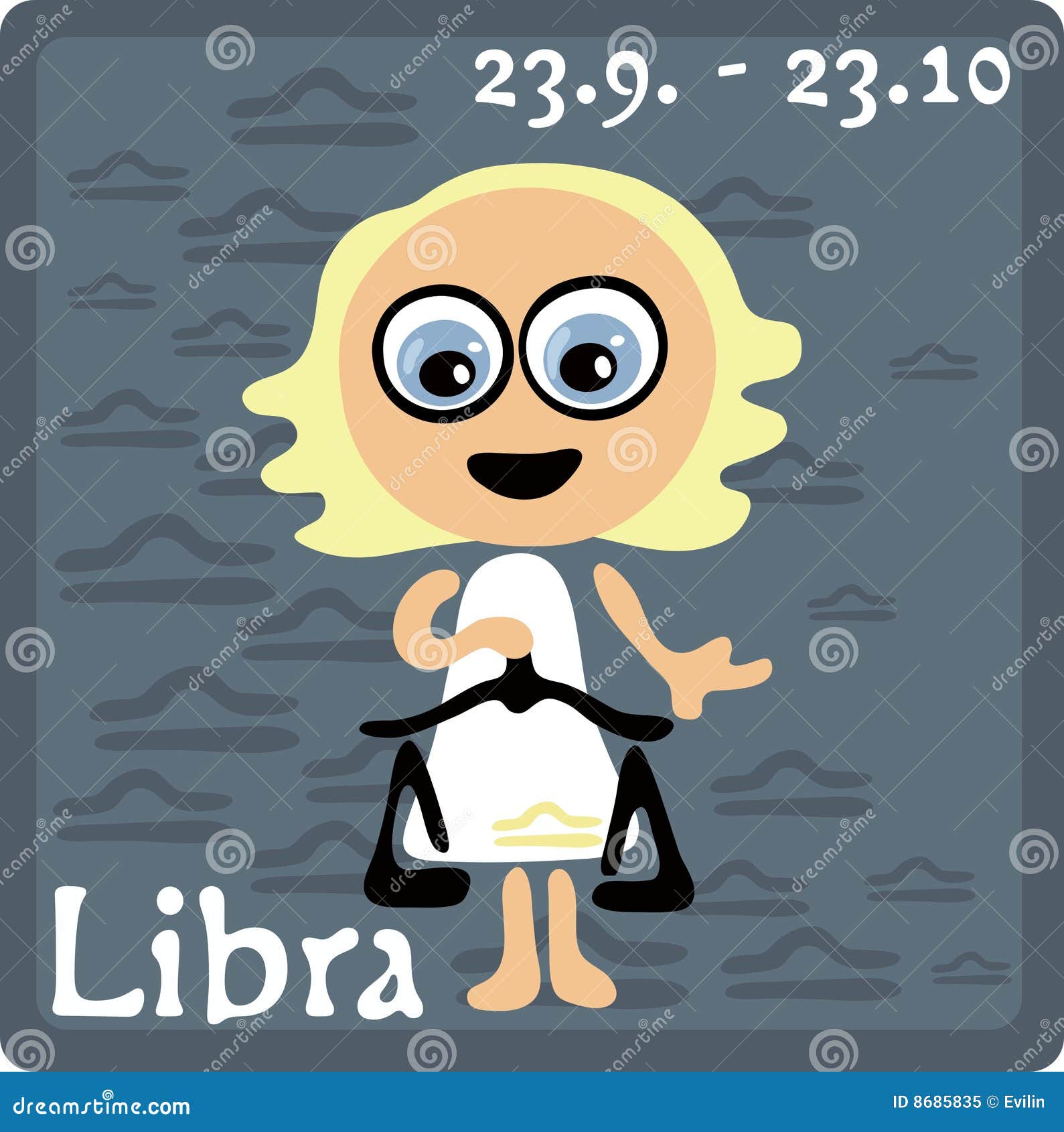 Zodiac Sign - Libra stock vector. Illustration of date - 8685835