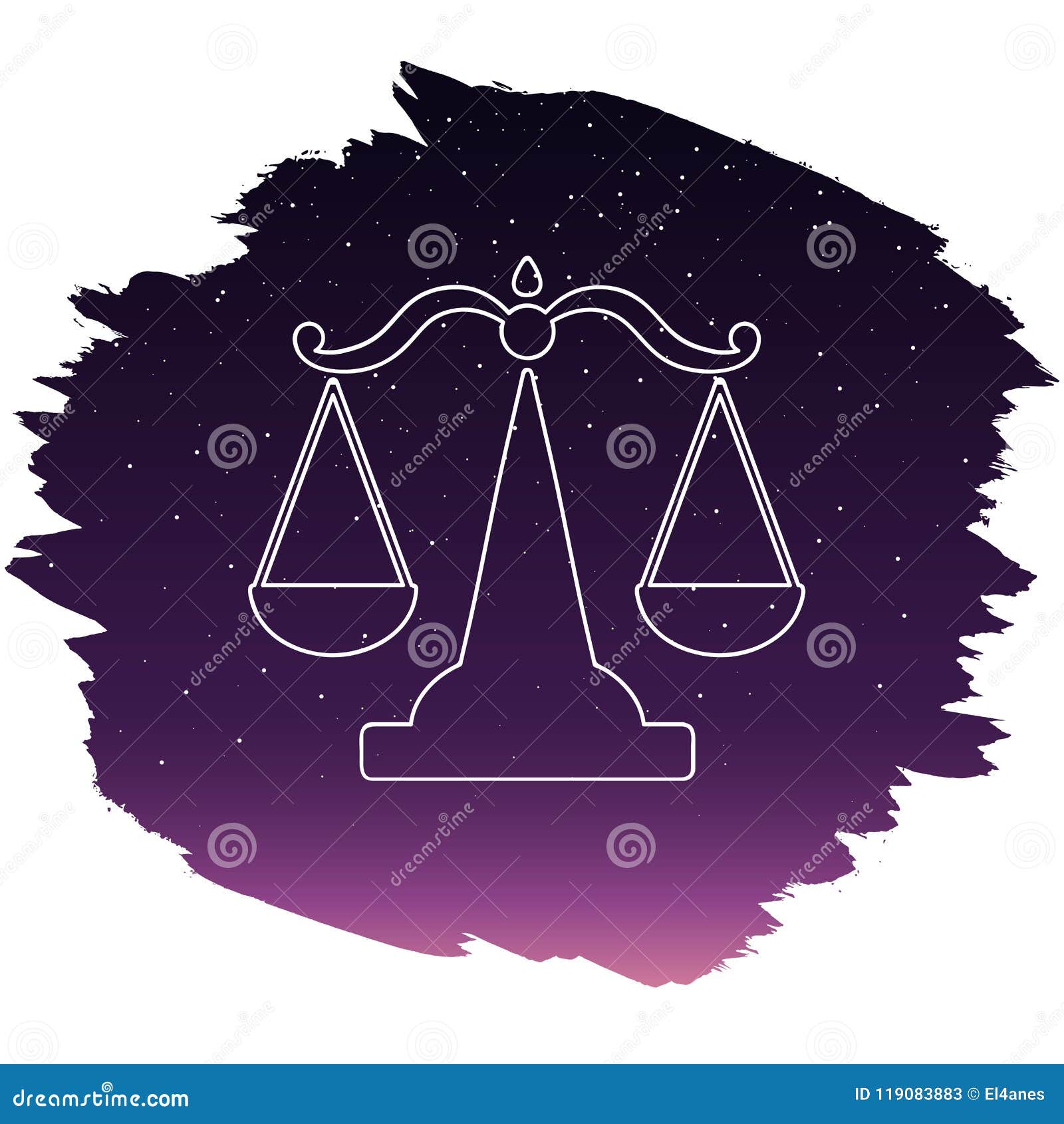 Libra Zodiac. Vector Illustration Stock Vector - Illustration of ...