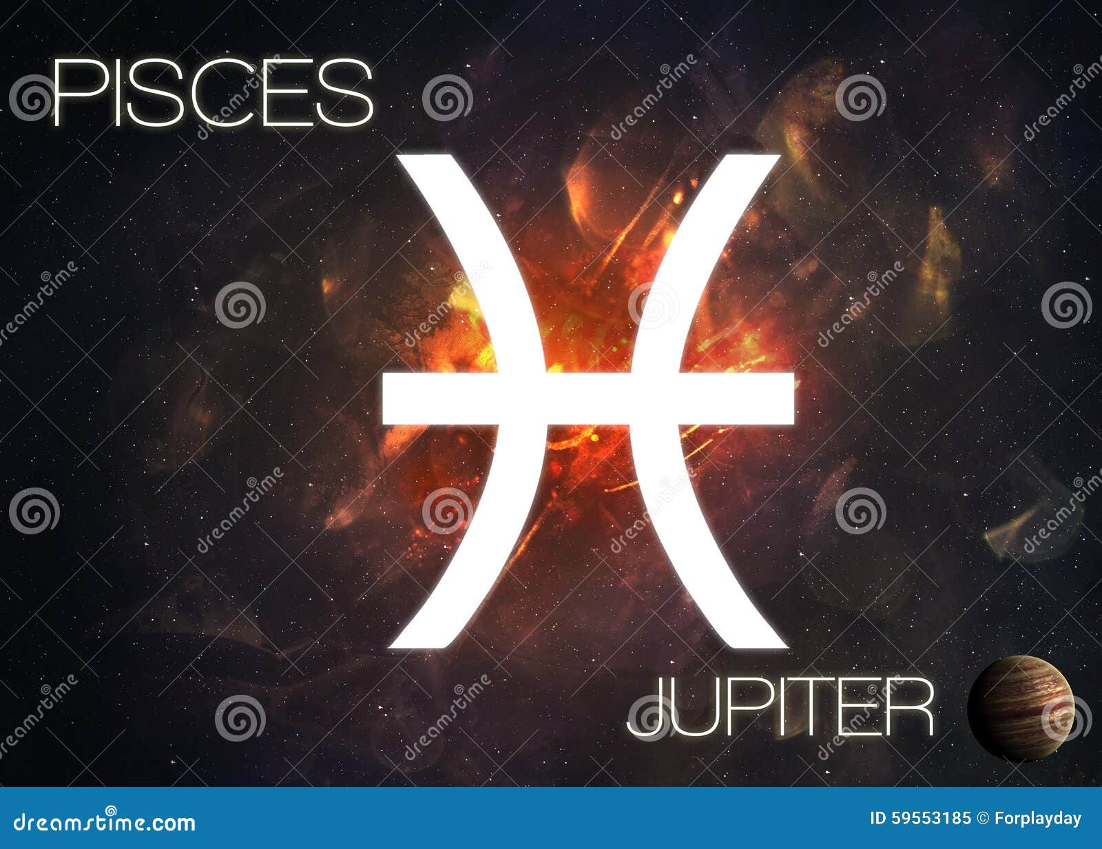 Zodiac sign - Pisces stock image. Image of horoscope - 59553185