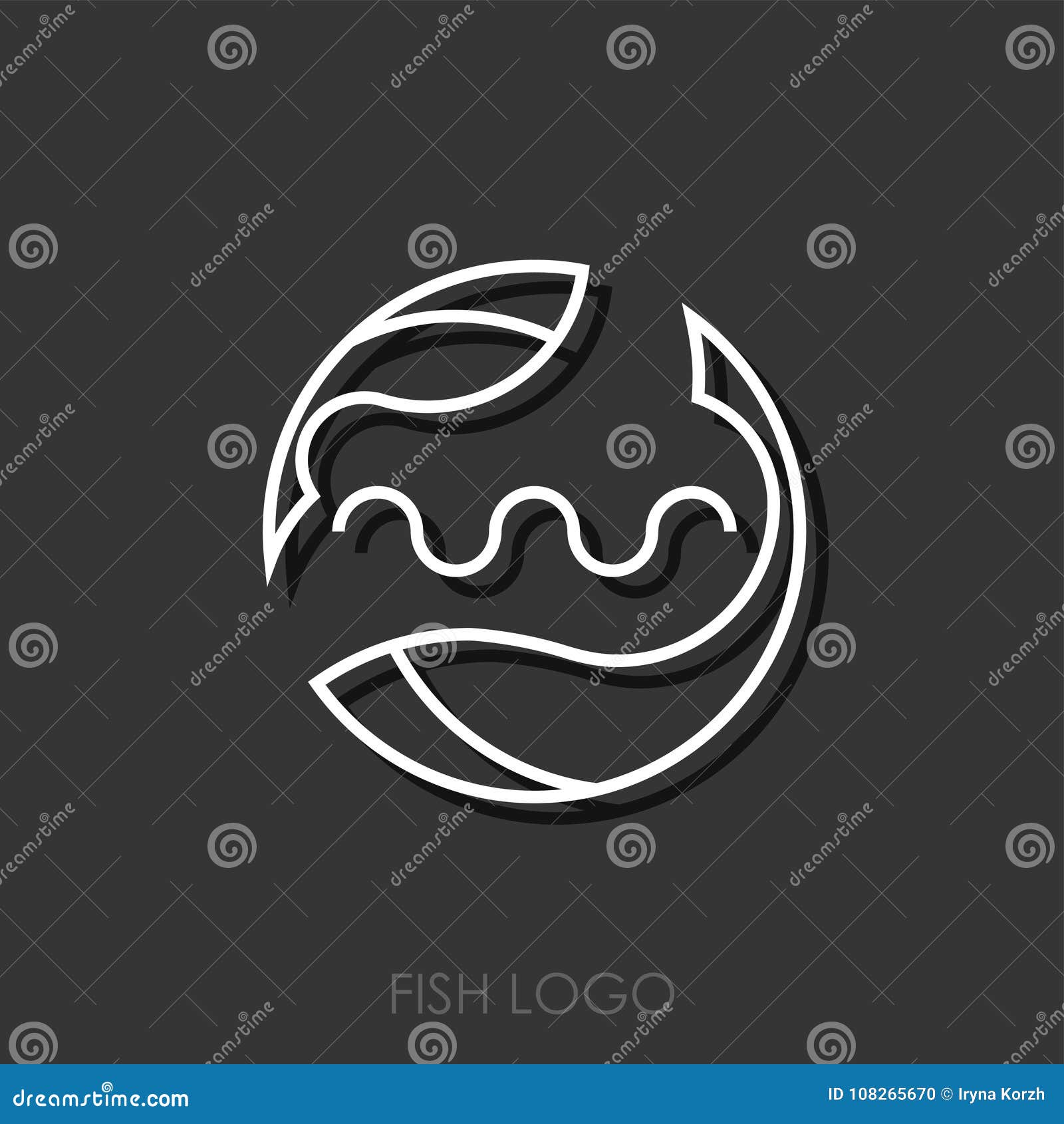 Zodiac Sign Pisces. Pisces Vector Logo Stock Vector - Illustration of ...