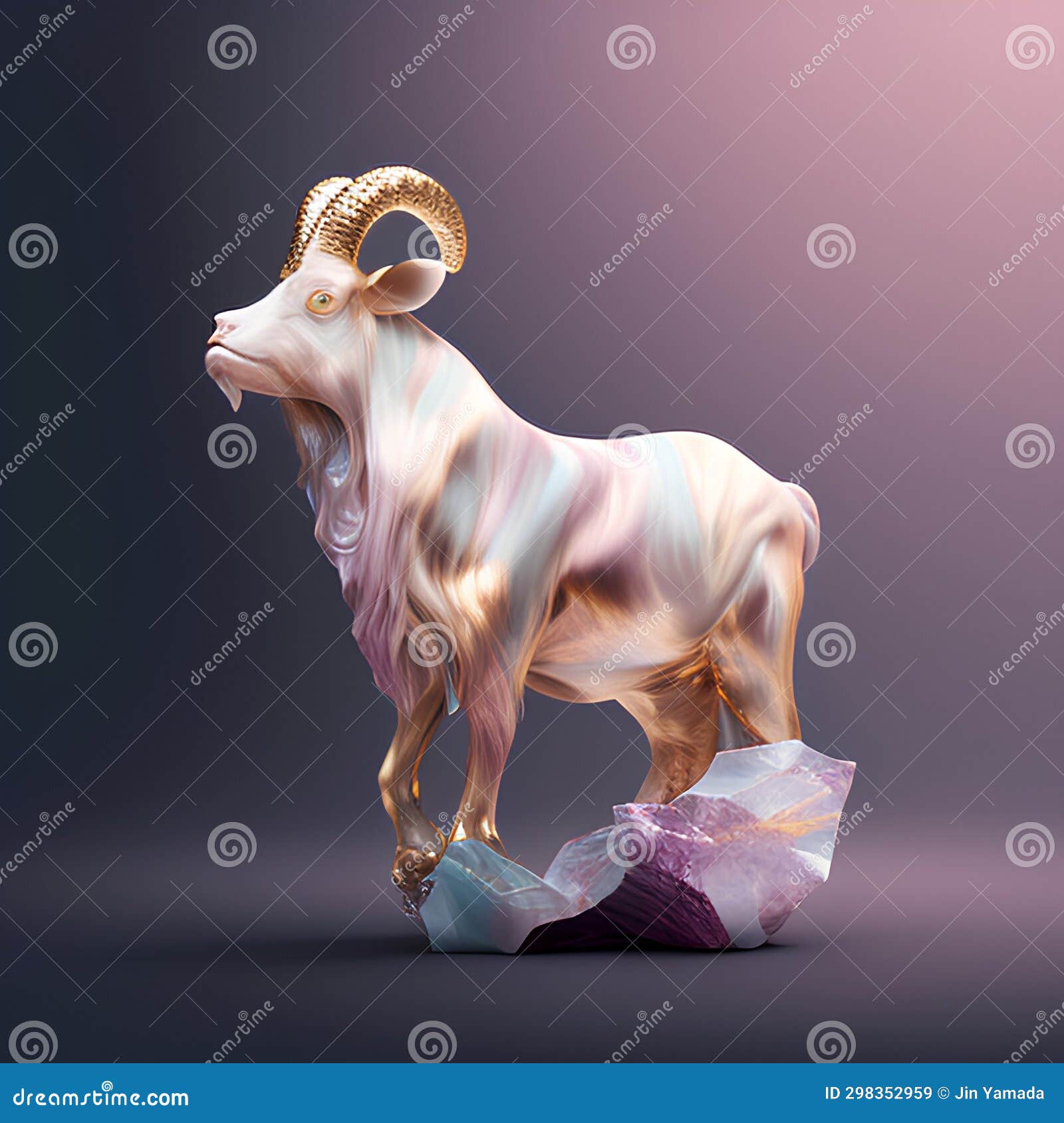 Zodiac Sign of the Ram. 3d Rendering, 3d Illustration Stock ...
