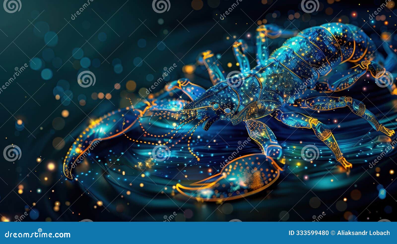 The Zodiac Sign is Scorpio on an Abstract Background. the Design of the ...