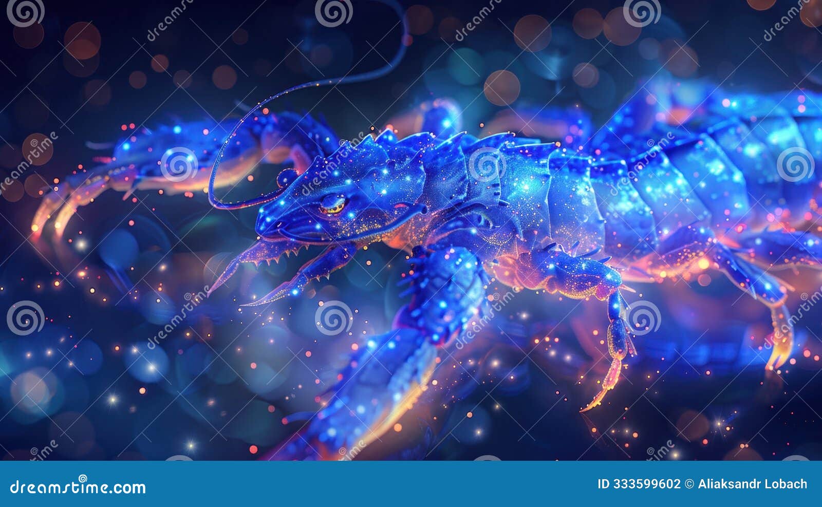 The Zodiac Sign is Scorpio on an Abstract Background. the Design of the ...