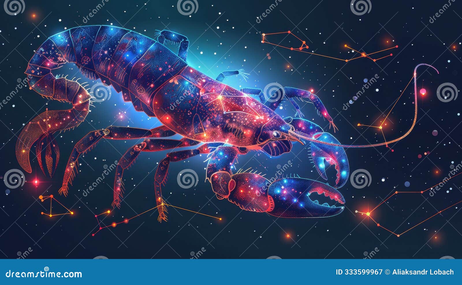 The Zodiac Sign is Scorpio on an Abstract Background. the Design of the ...