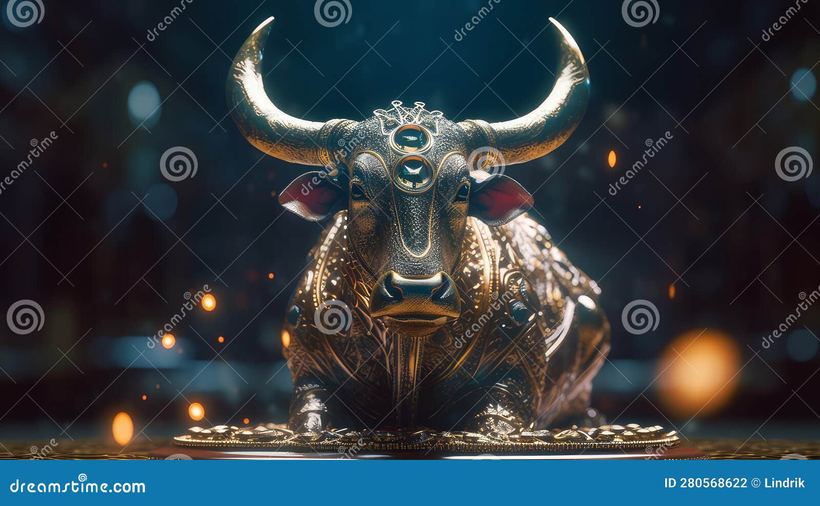 Zodiac Sign of Taurus. Generative AI Stock Illustration - Illustration ...