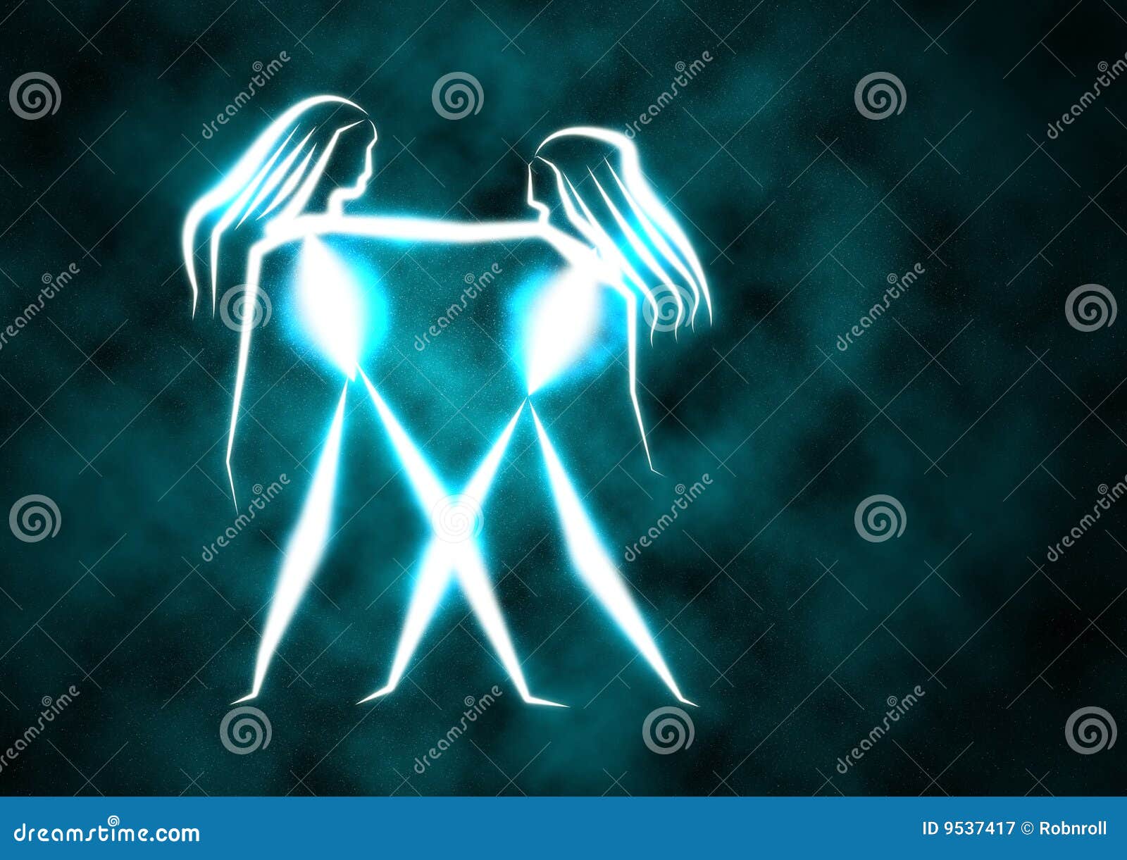 Zodiac Sign Twins stock illustration. Illustration of zodiac - 9537417