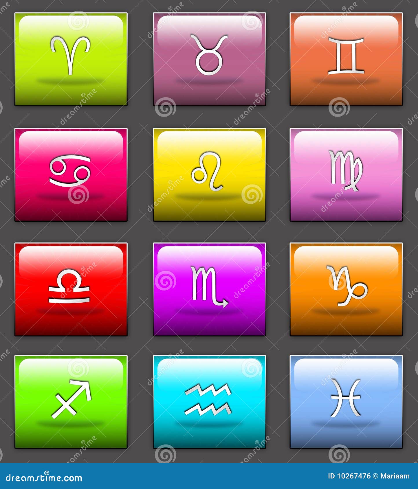 Zodiac signs stock illustration. Illustration of blue - 10267476