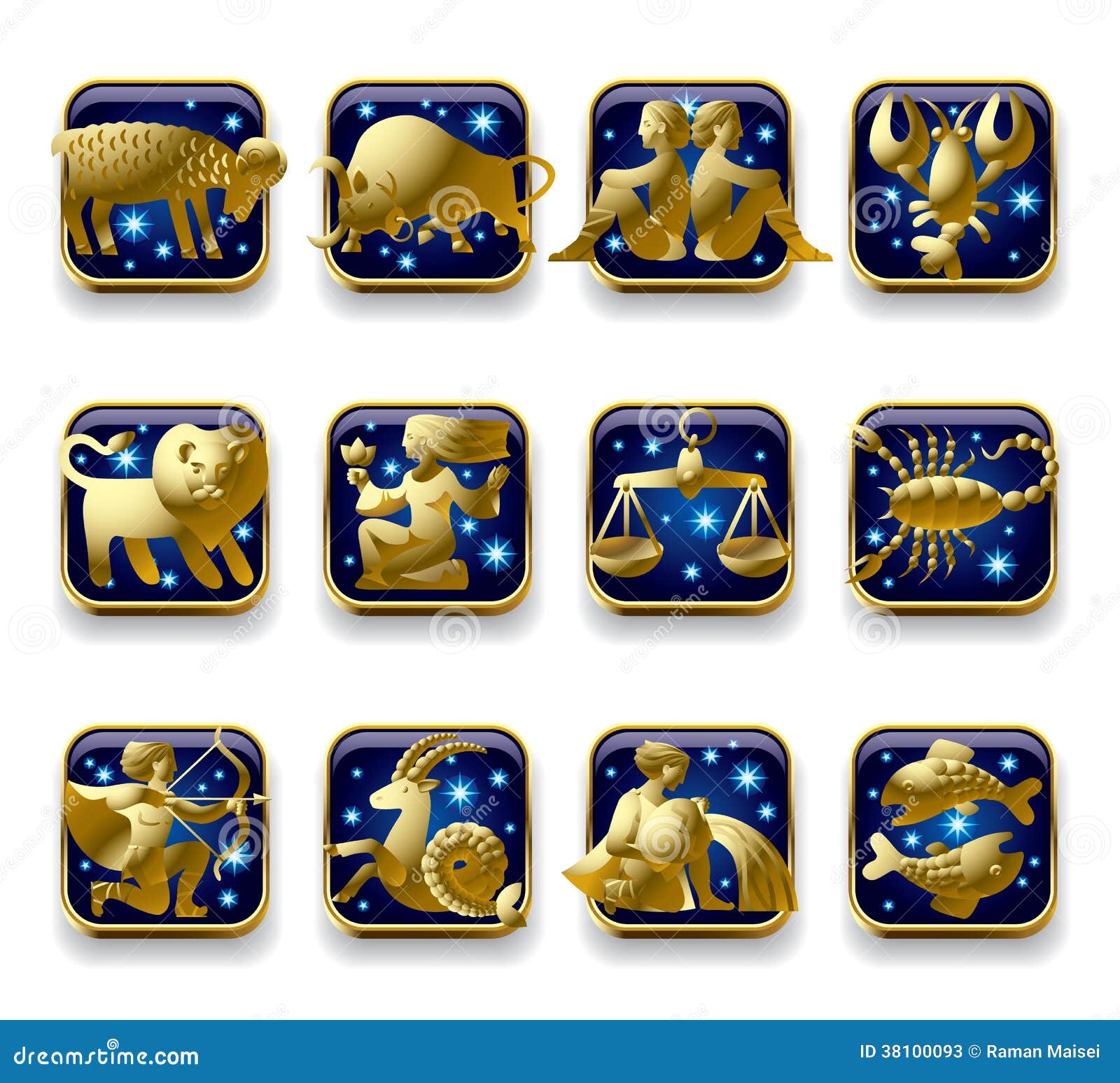 Zodiac Signs Cartoon Vector | CartoonDealer.com #38100093