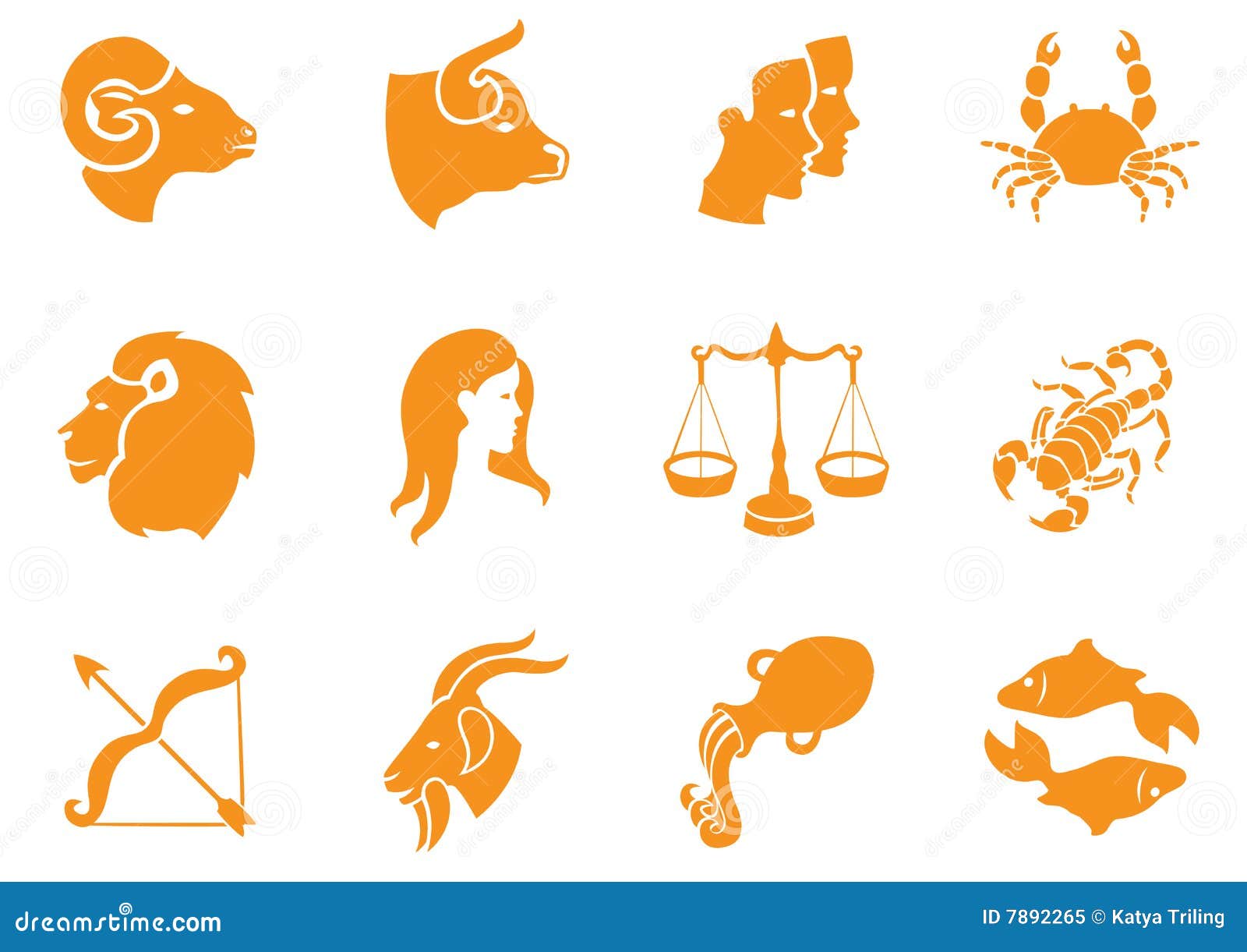 Zodiac signs. stock vector. Illustration of month, astronomy - 7892265