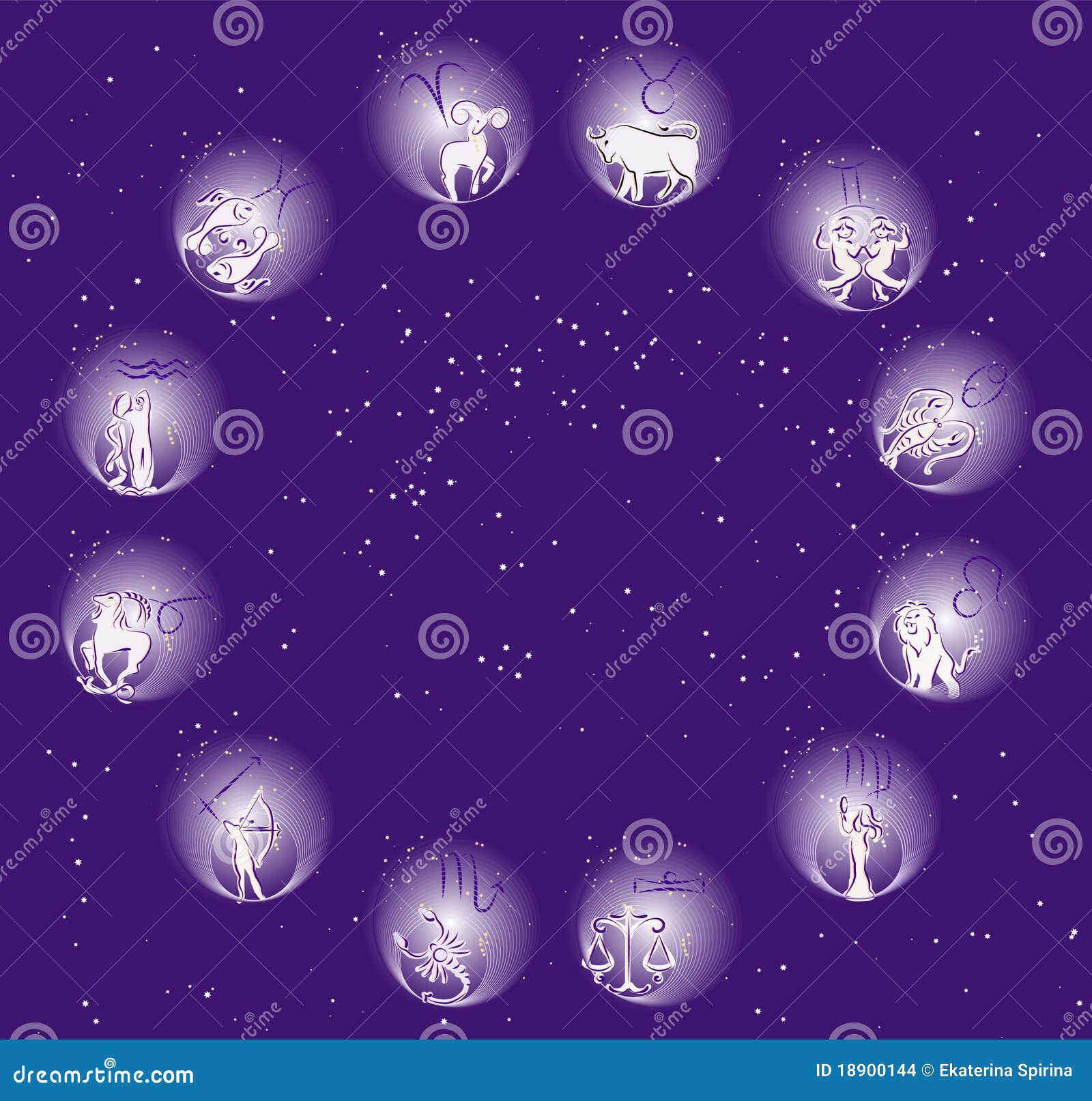 Zodiac signs in circle. stock vector. Illustration of libra - 18900144