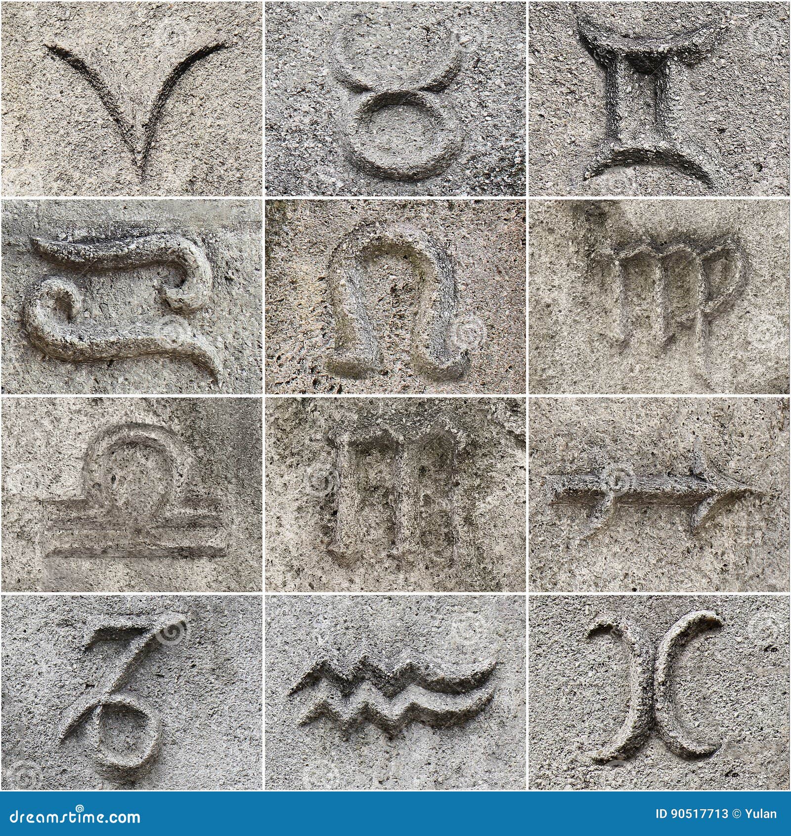 Zodiac signs collage stock image. Image of lion, gemini - 90517713