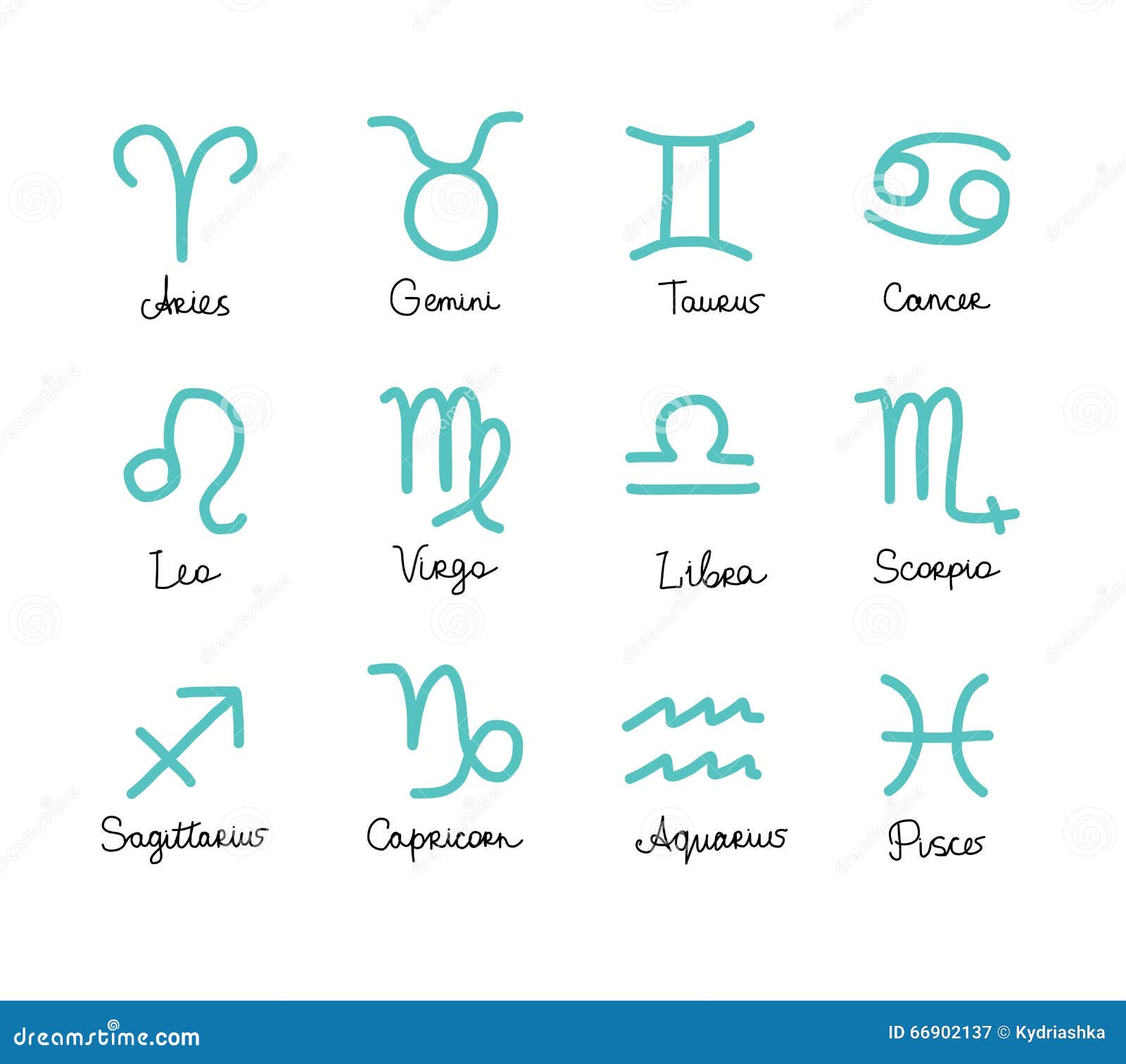 Zodiac Signs Collection for Your Design Stock Vector - Illustration of ...