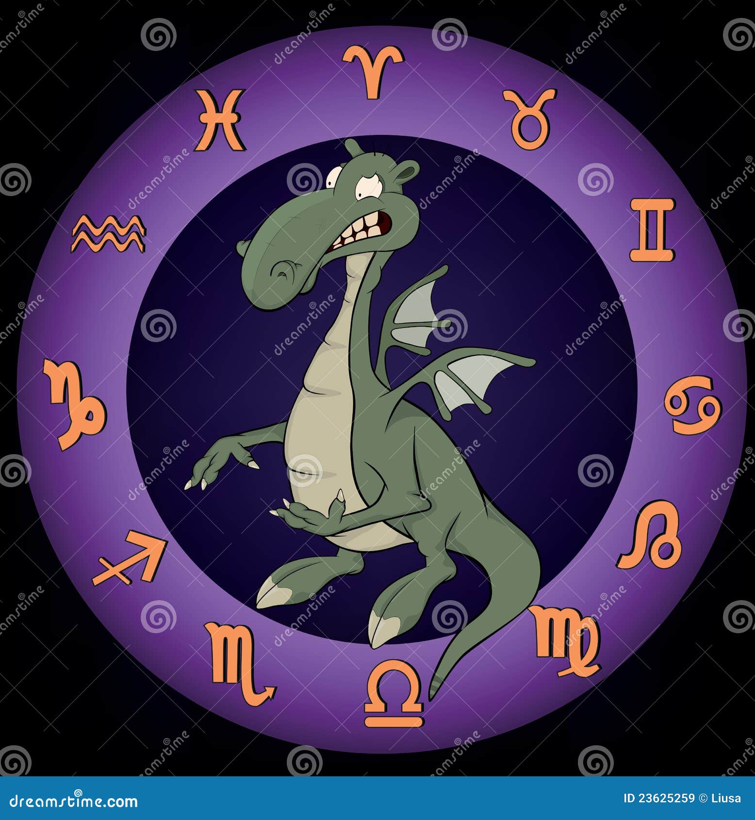 Zodiac signs. a dragon stock vector. Illustration of calendar - 23625259