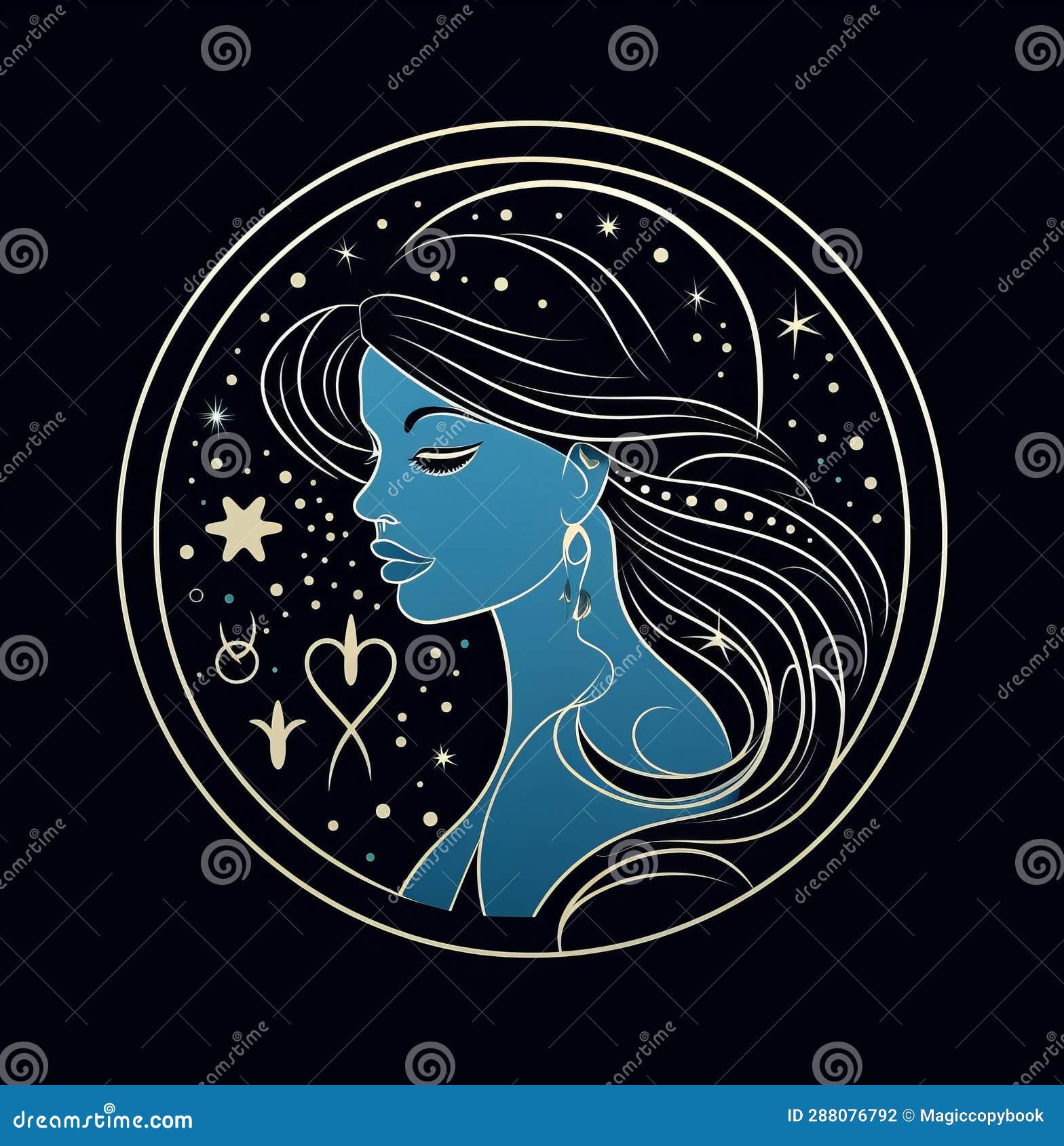 Zodiac Signs Esoteric Astrological Illustration Stock Illustration ...