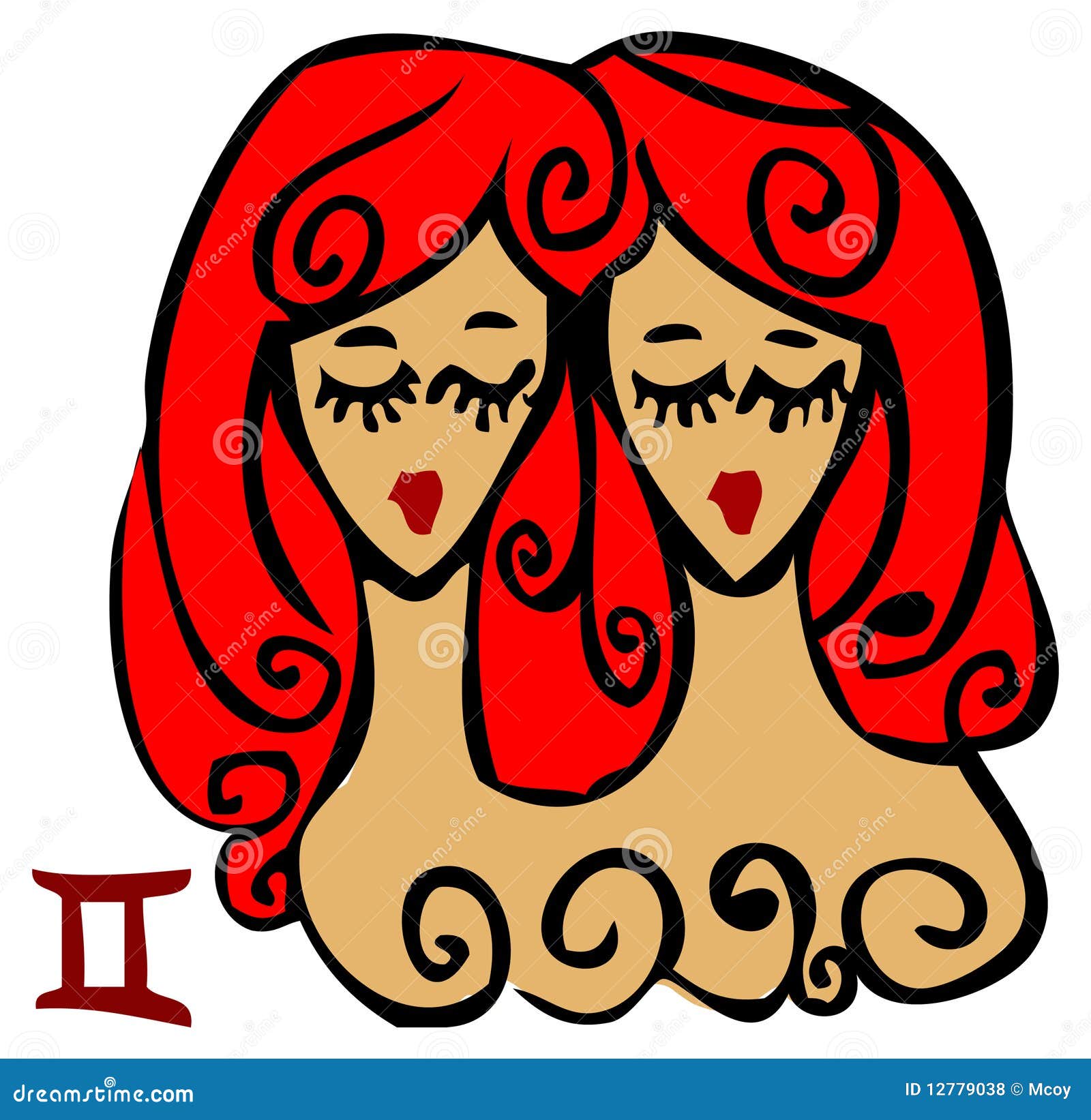 Zodiac Signs, Icons - Gemini Stock Illustration - Illustration of ...