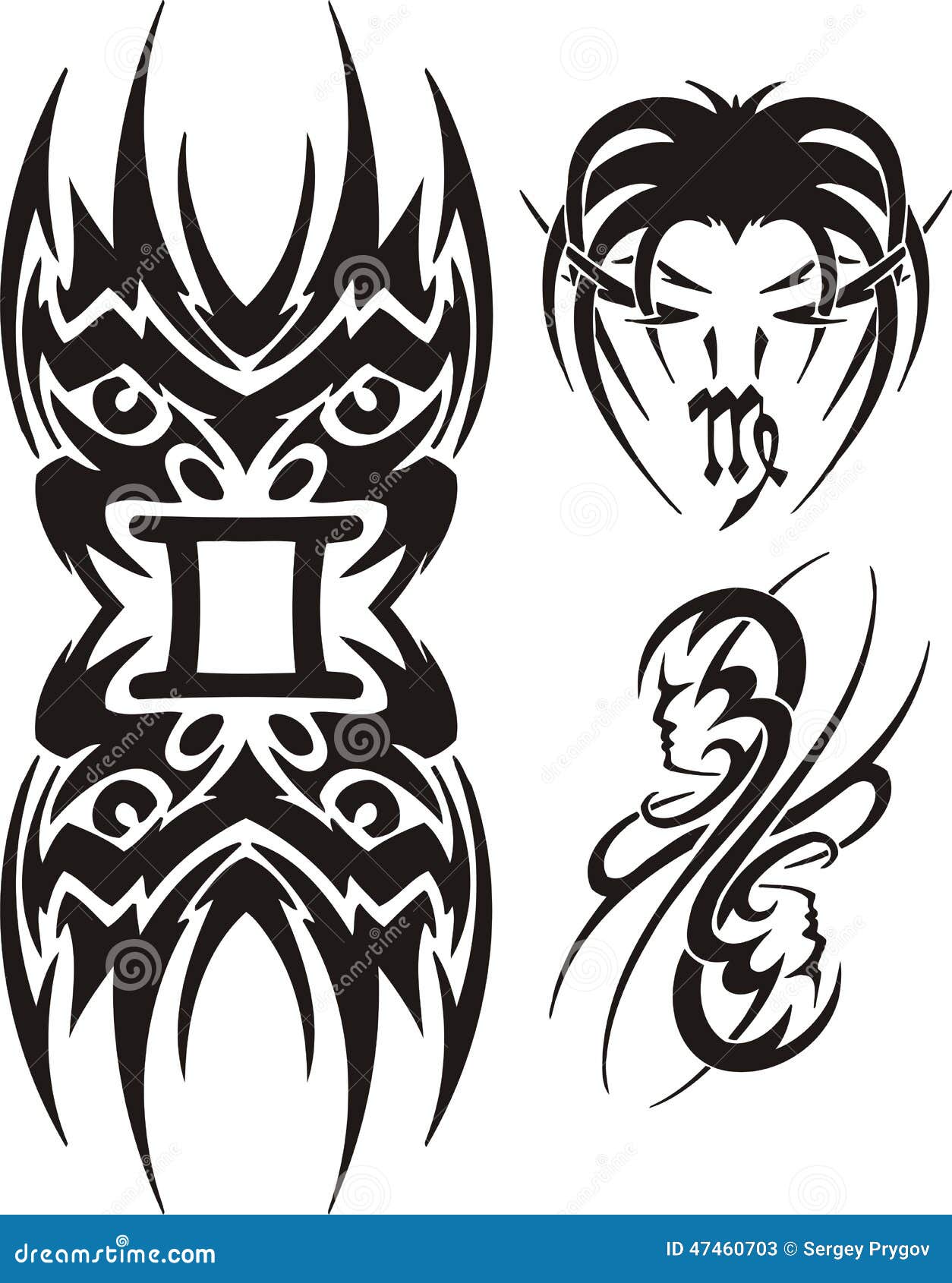 Zodiac Signs - Maiden. Vinyl-ready Vector Set. Stock Vector ...