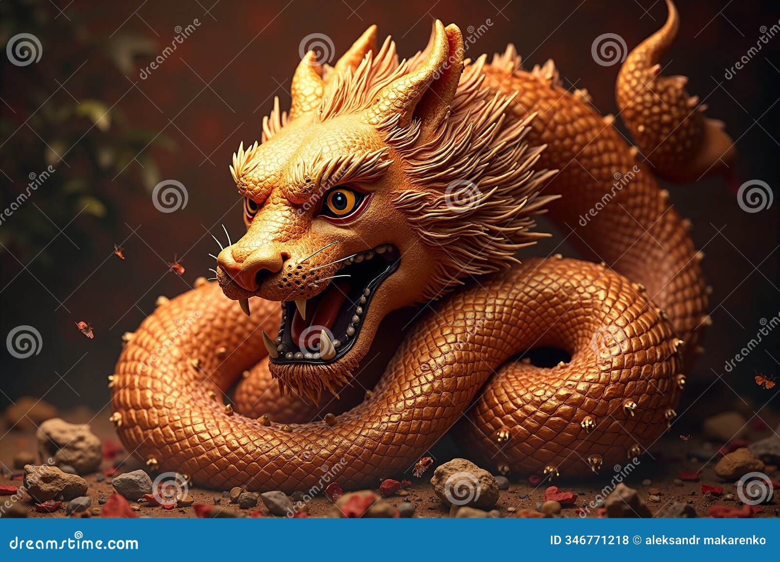 Zodiac Signs Mythical Snakes in the Year of the Snake Stock Photo ...