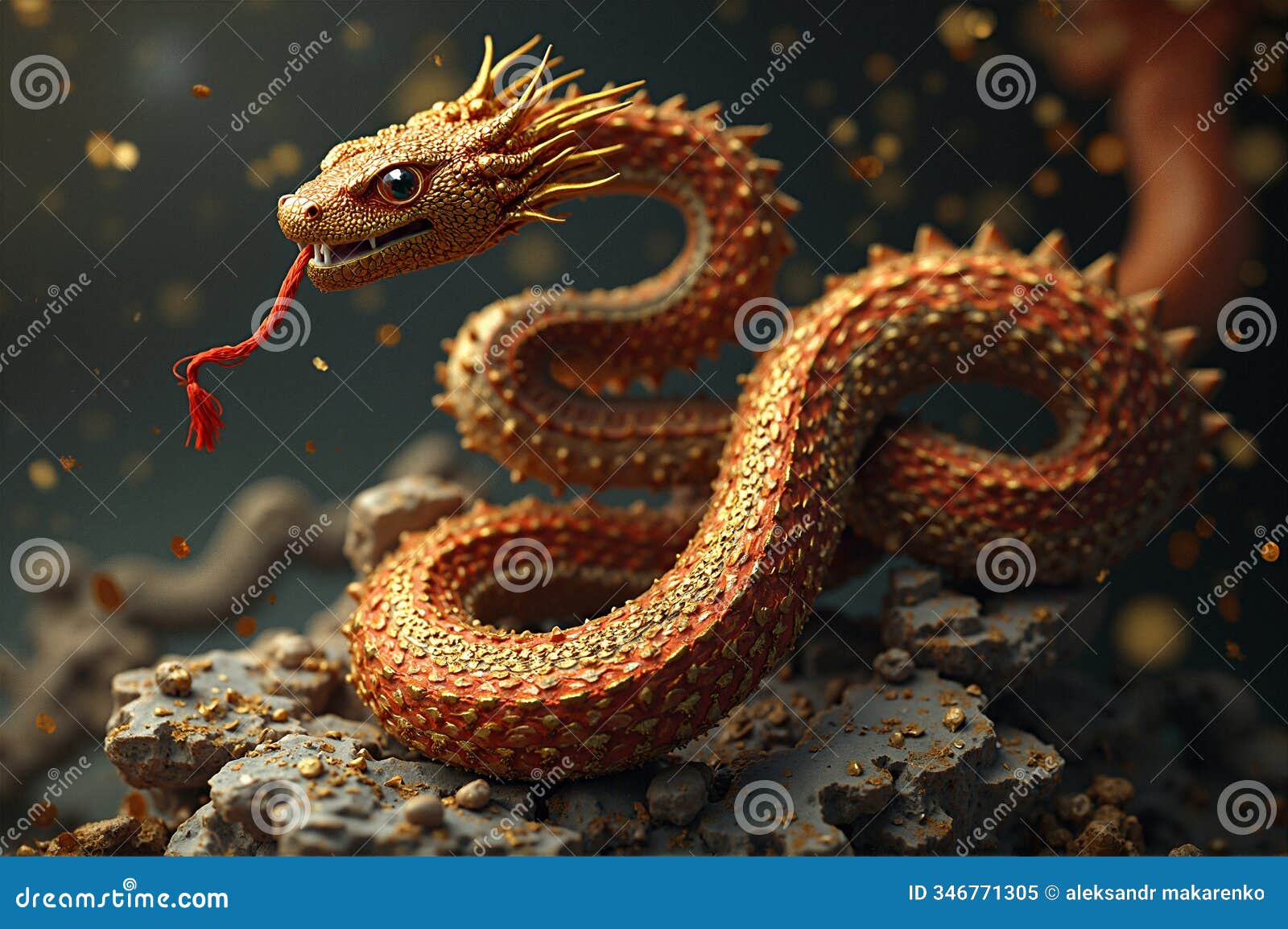 Zodiac Signs Mythical Snakes in the Year of the Snake Stock Image ...