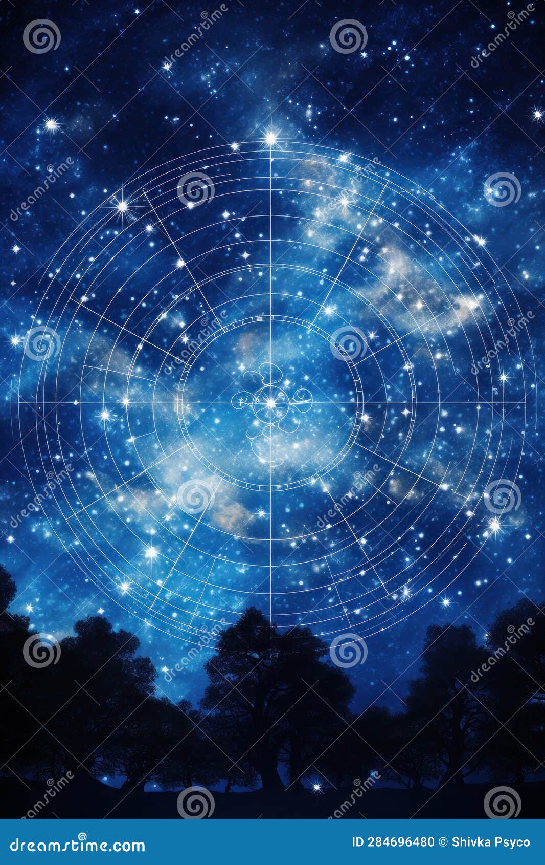 Zodiac Signs in the Starry Sky Generative AI Stock Illustration ...