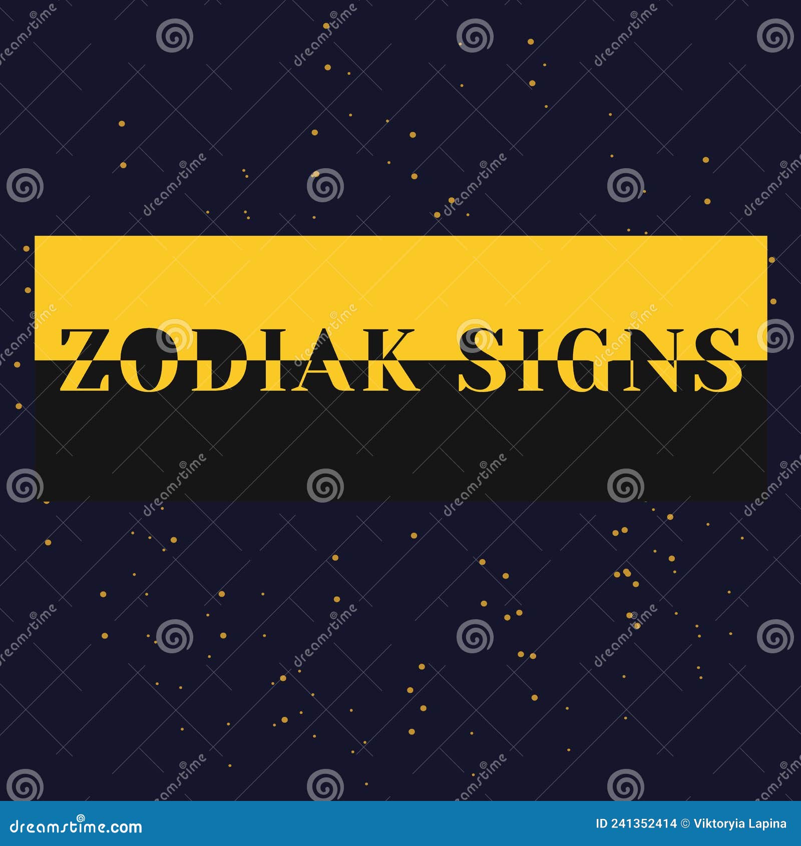 Zodiac Signs. the Text is Decorative Stock Vector - Illustration of ...