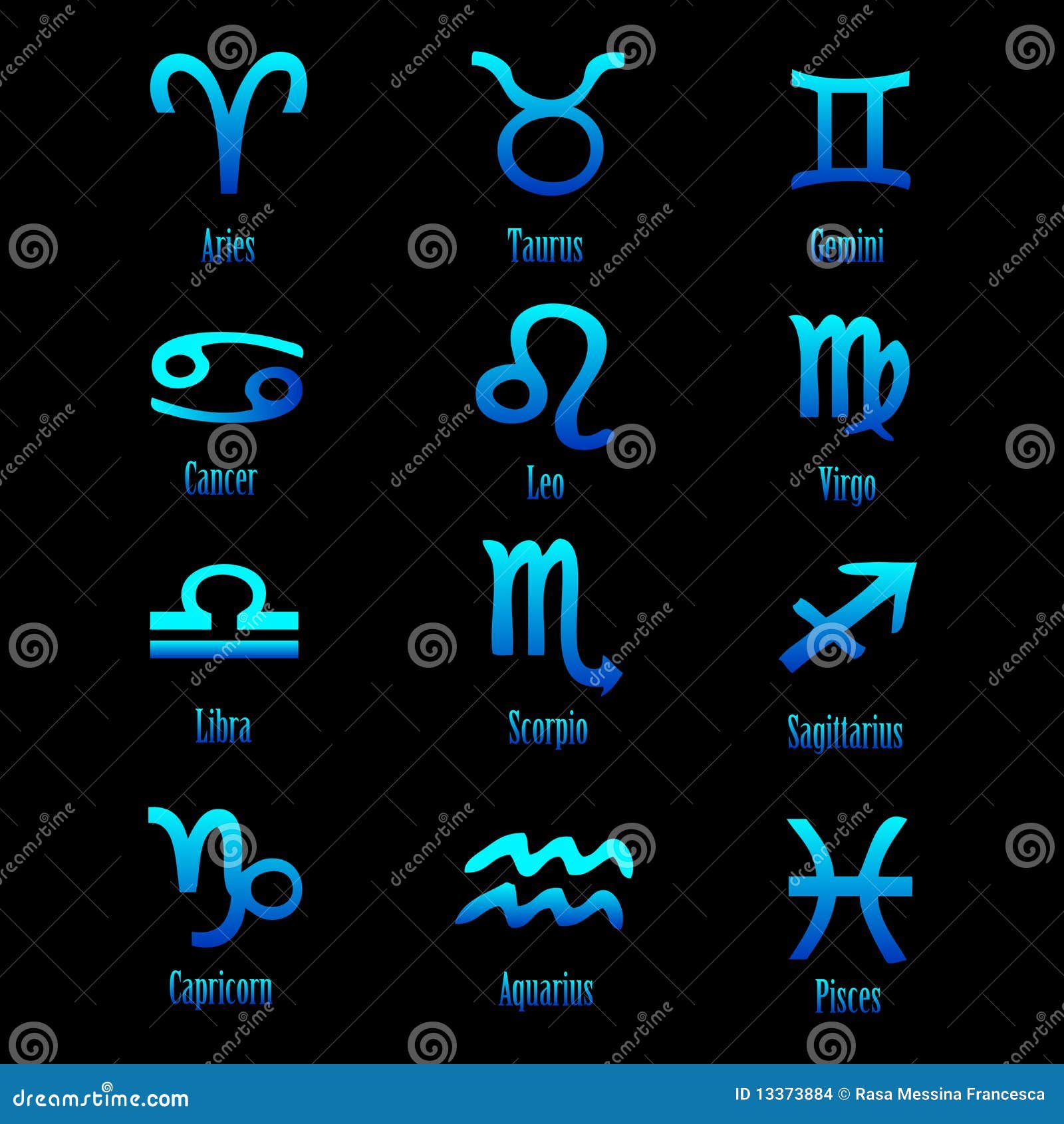 Zodiac signs - vector stock vector. Illustration of abstract - 13373884