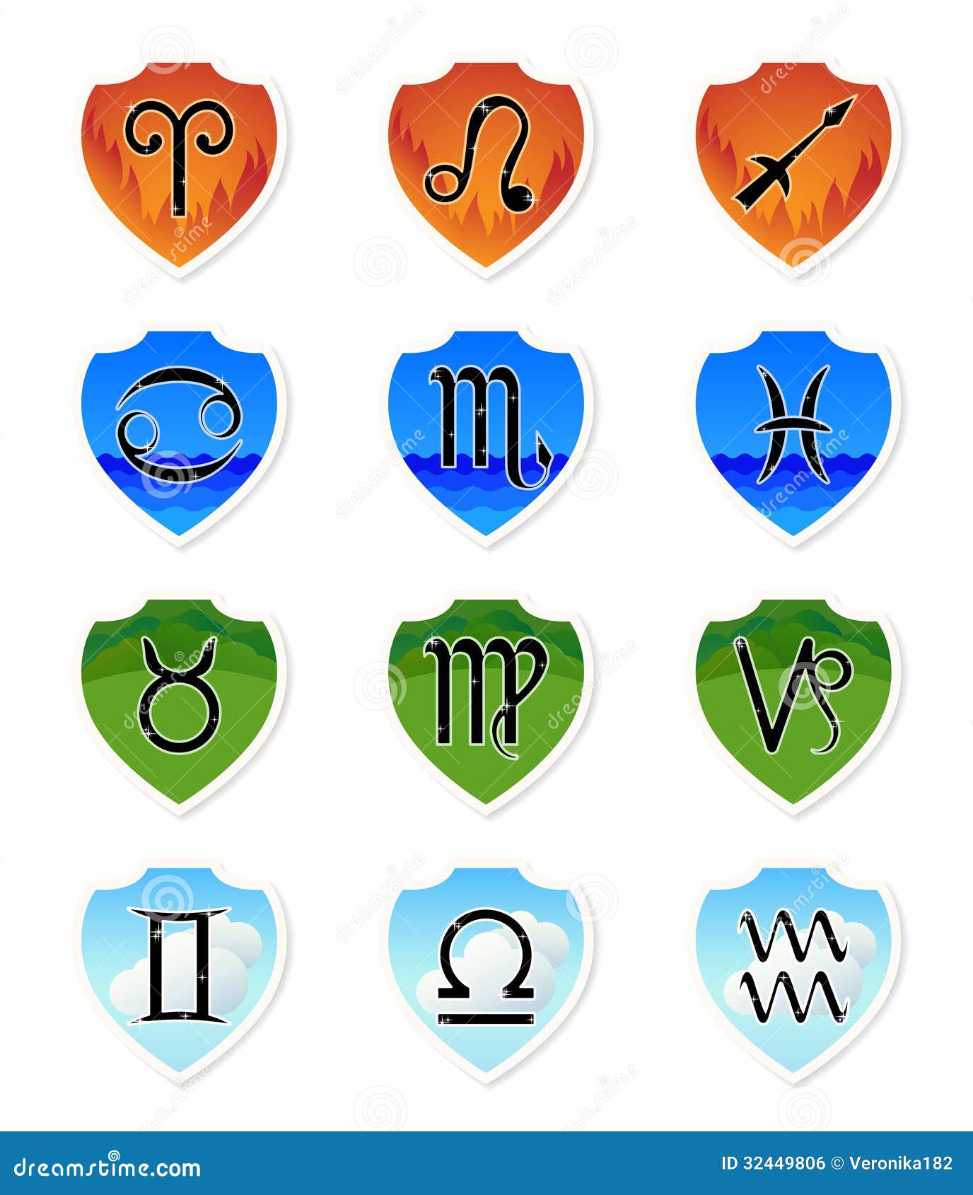 Zodiac Signs stock vector. Illustration of sagittarius - 32449806