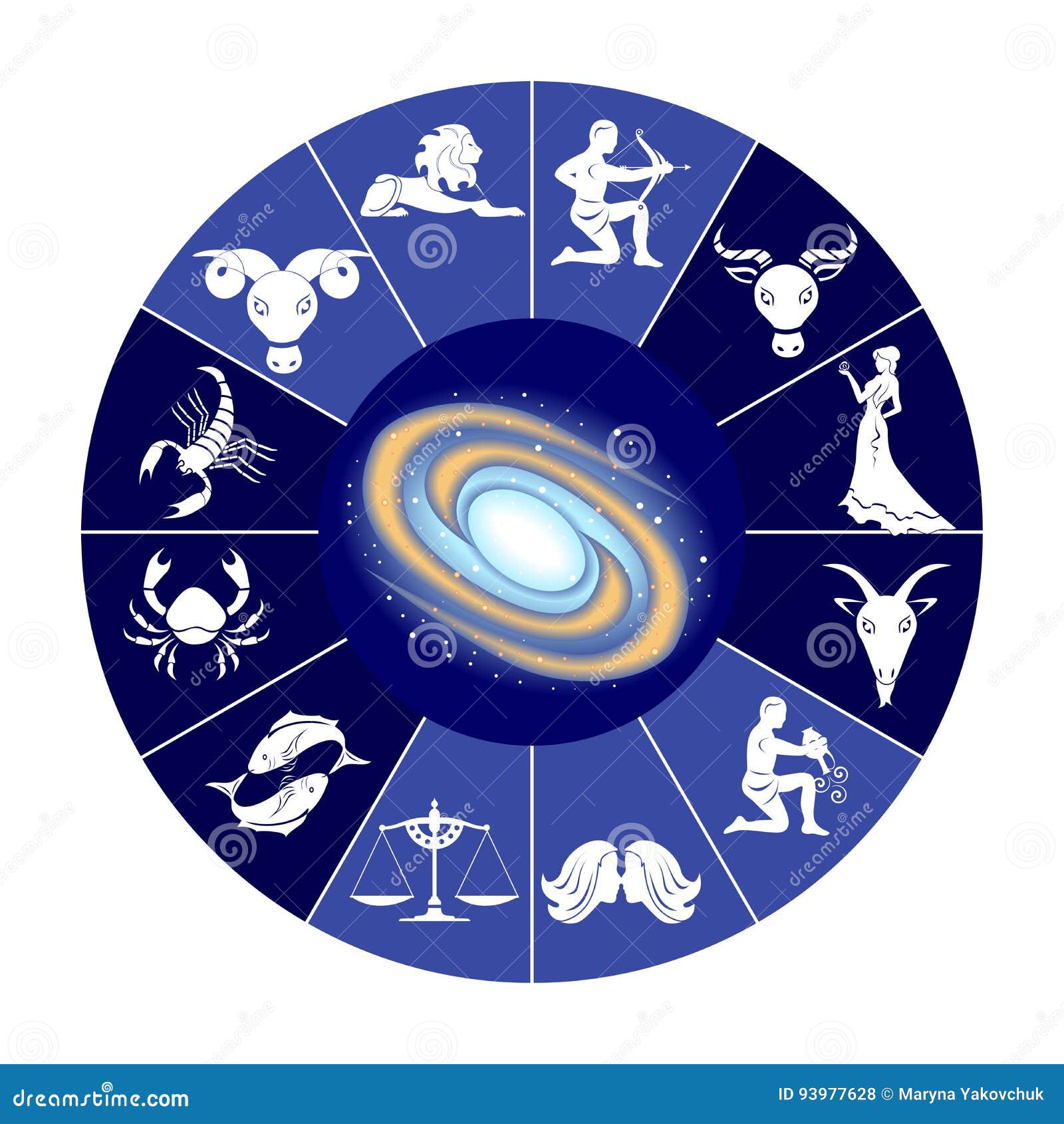 Zodiac and space stock vector. Illustration of astrology - 93977628