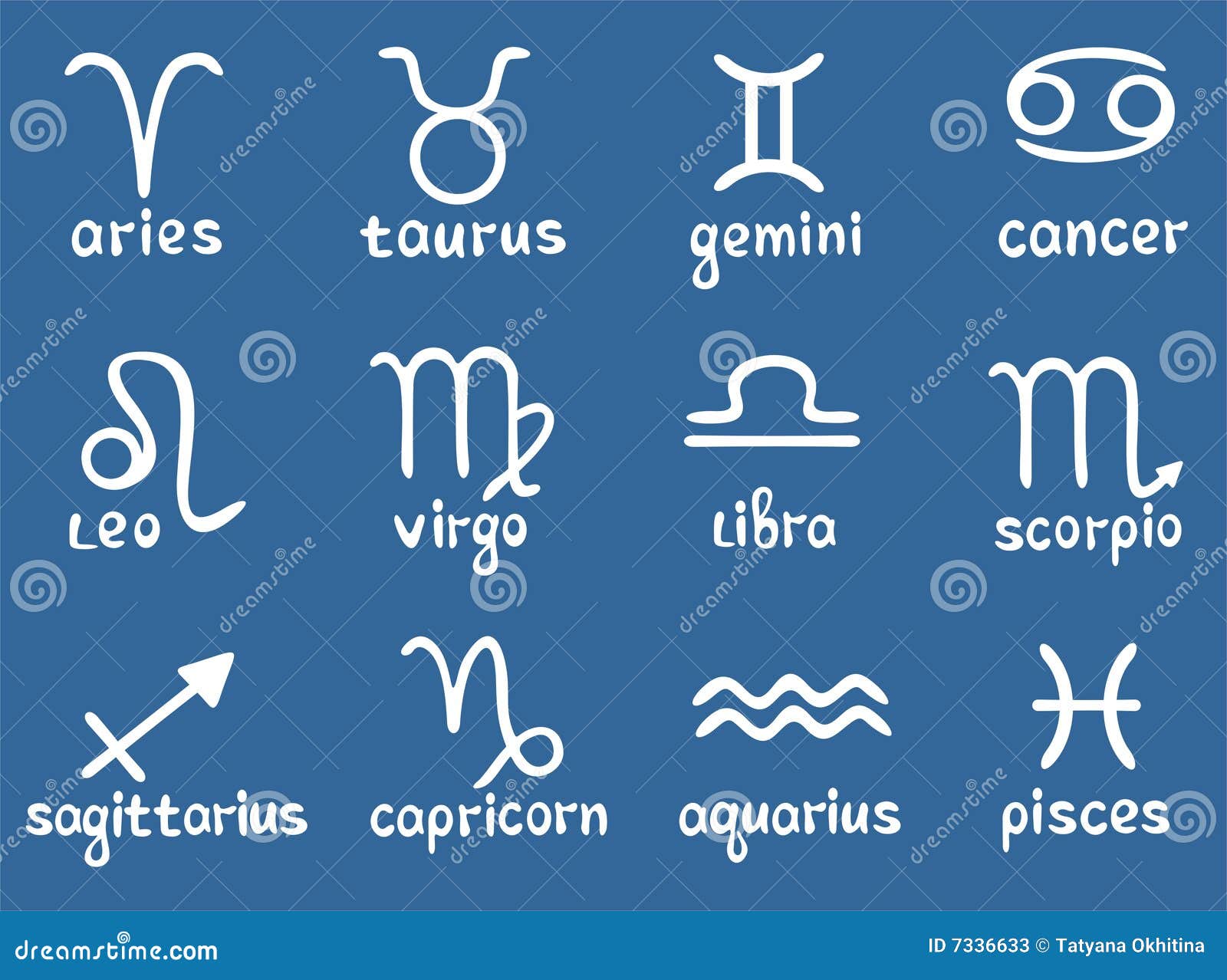 Zodiac star signs set stock vector. Illustration of frame - 7336633