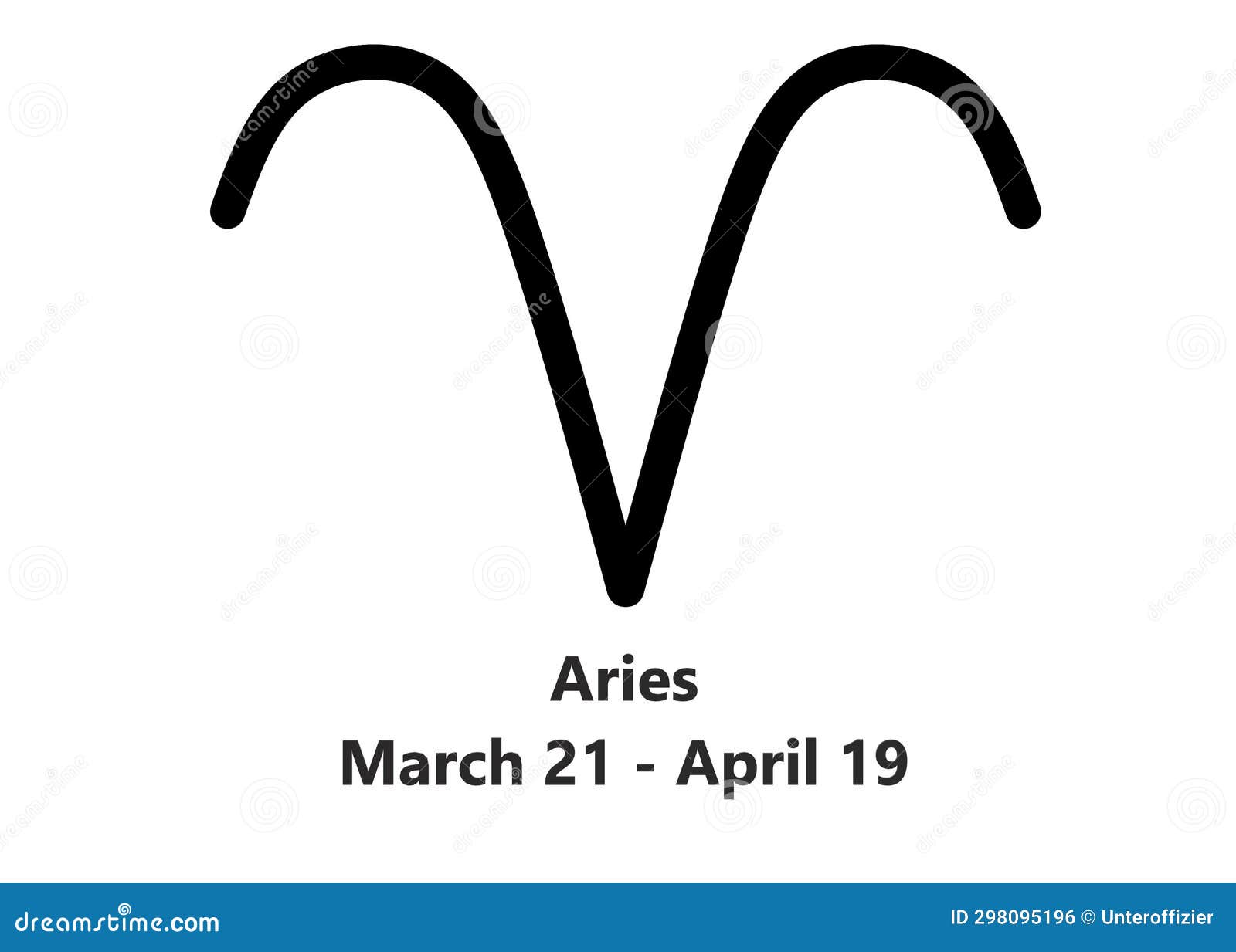 The Zodiac Star Symbol of Aries with Descriptions Against a White ...