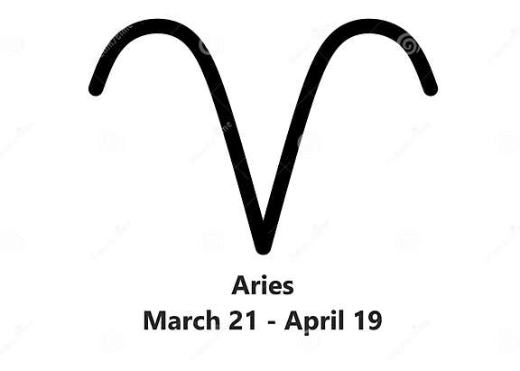The Zodiac Star Symbol of Aries with Descriptions Against a White ...