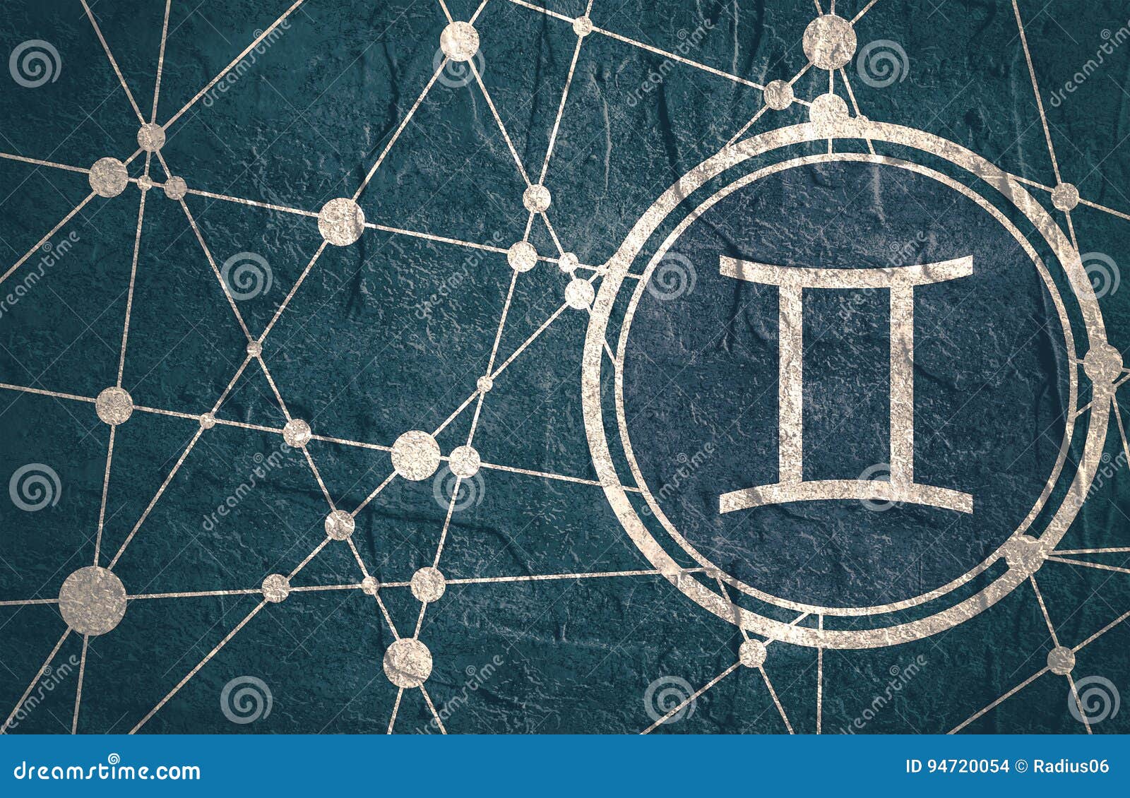 Zodiac Symbol in Circle on Geometry Backdrop Stock Illustration ...