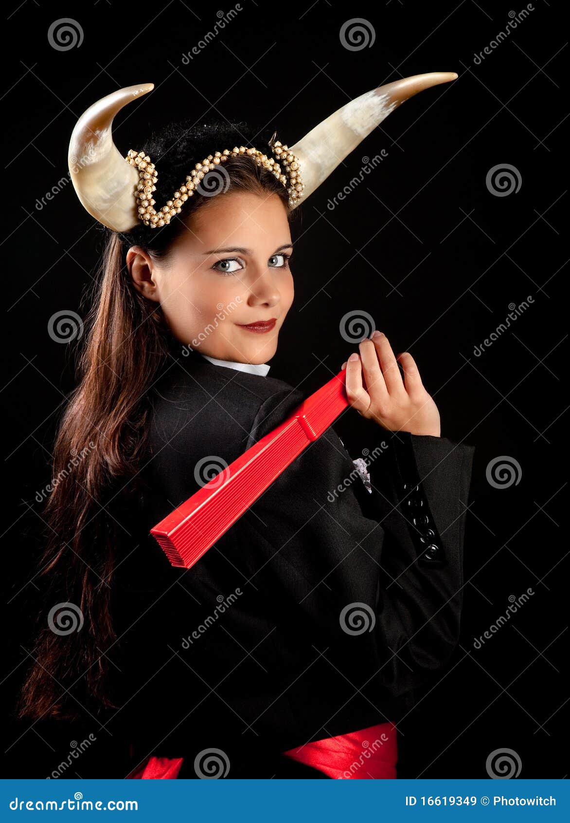 Zodiac taurus girl stock image. Image of horn, signs - 16619349