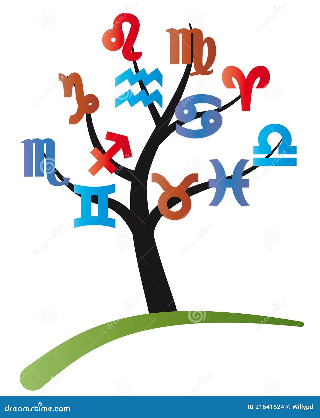 Zodiac tree stock illustration. Illustration of cancer - 21641524